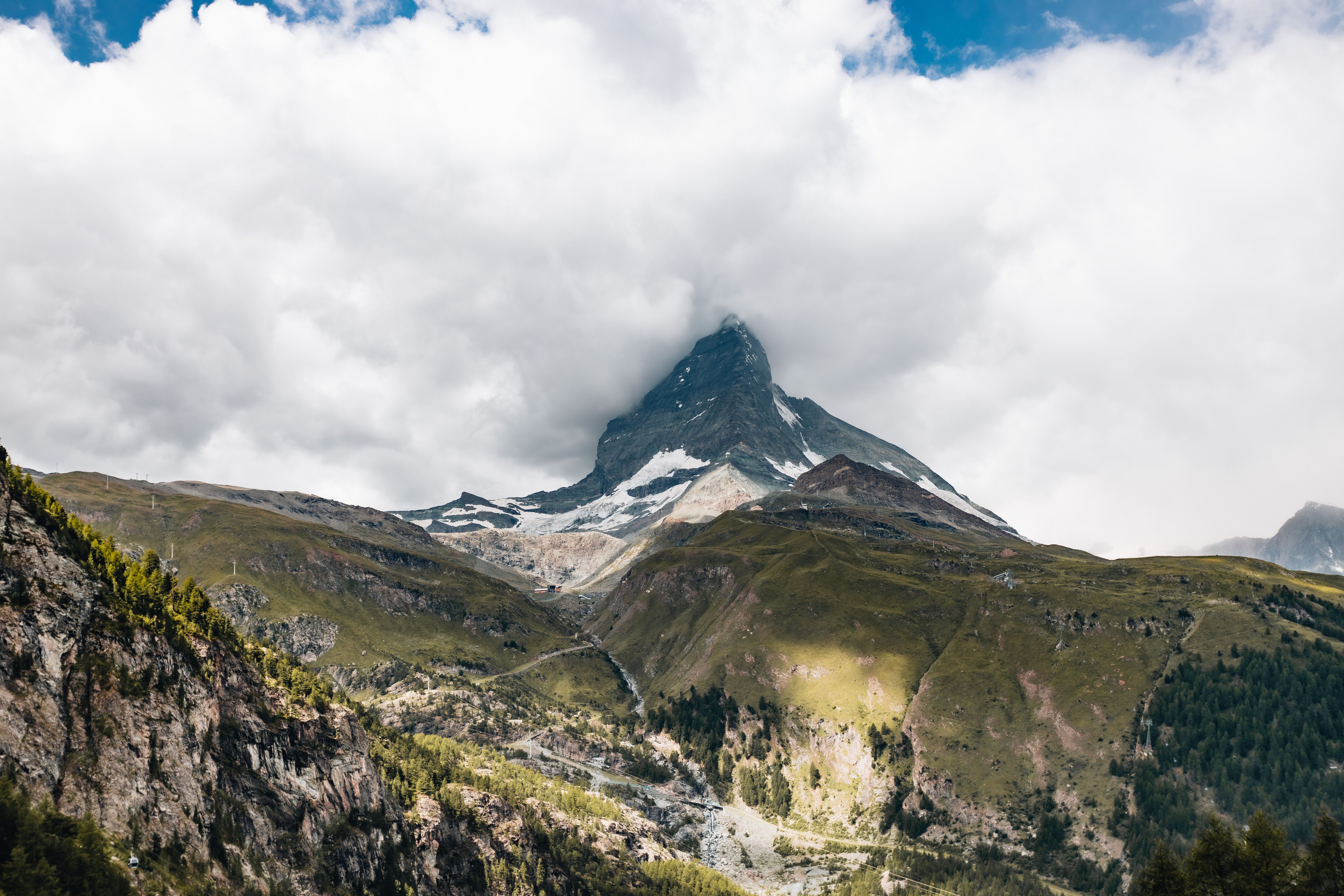 Matterhorn Mountain on the Border of Italy and Switzerland · Free Stock ...