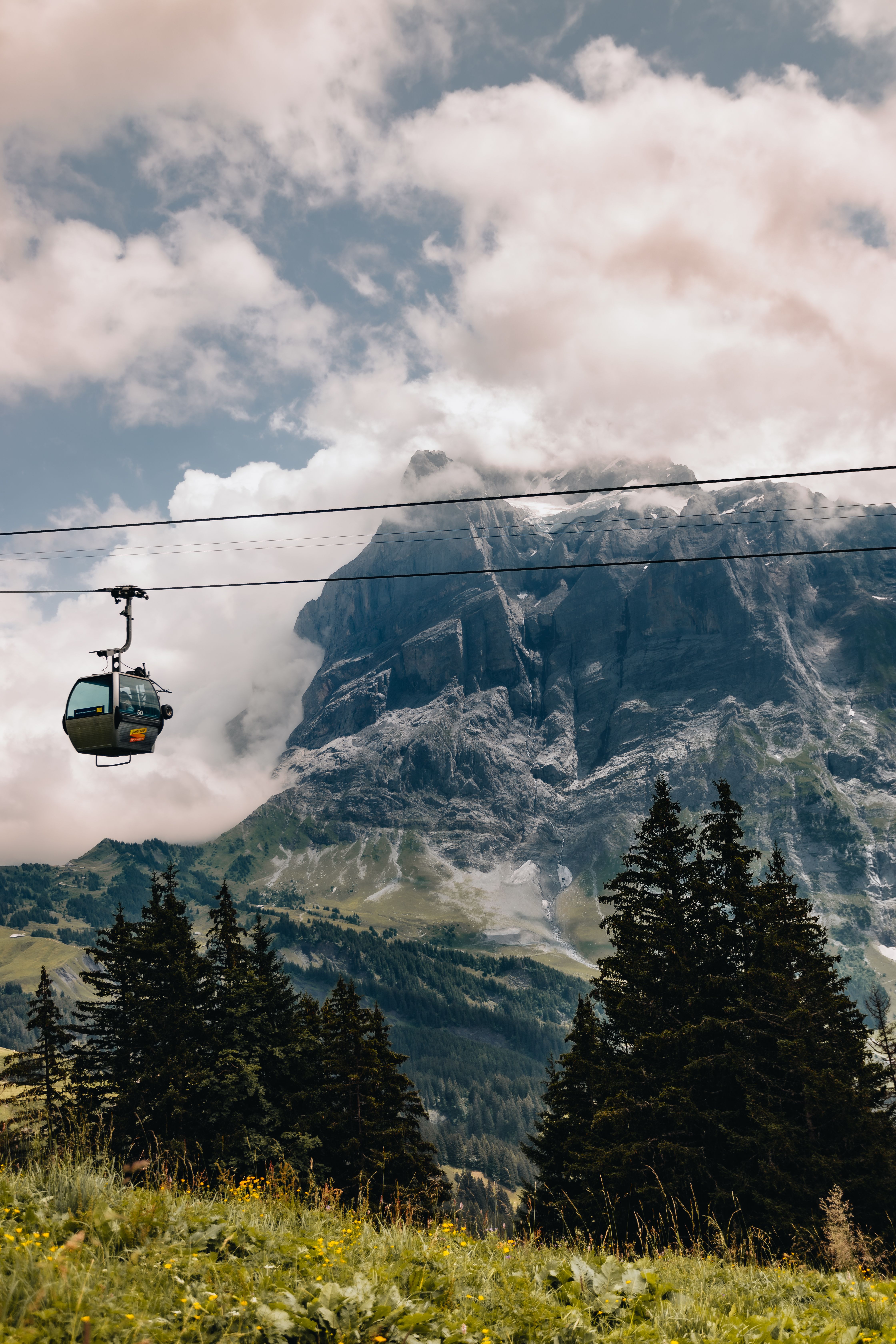 Cable Car above Valley in Mountains · Free Stock Photo