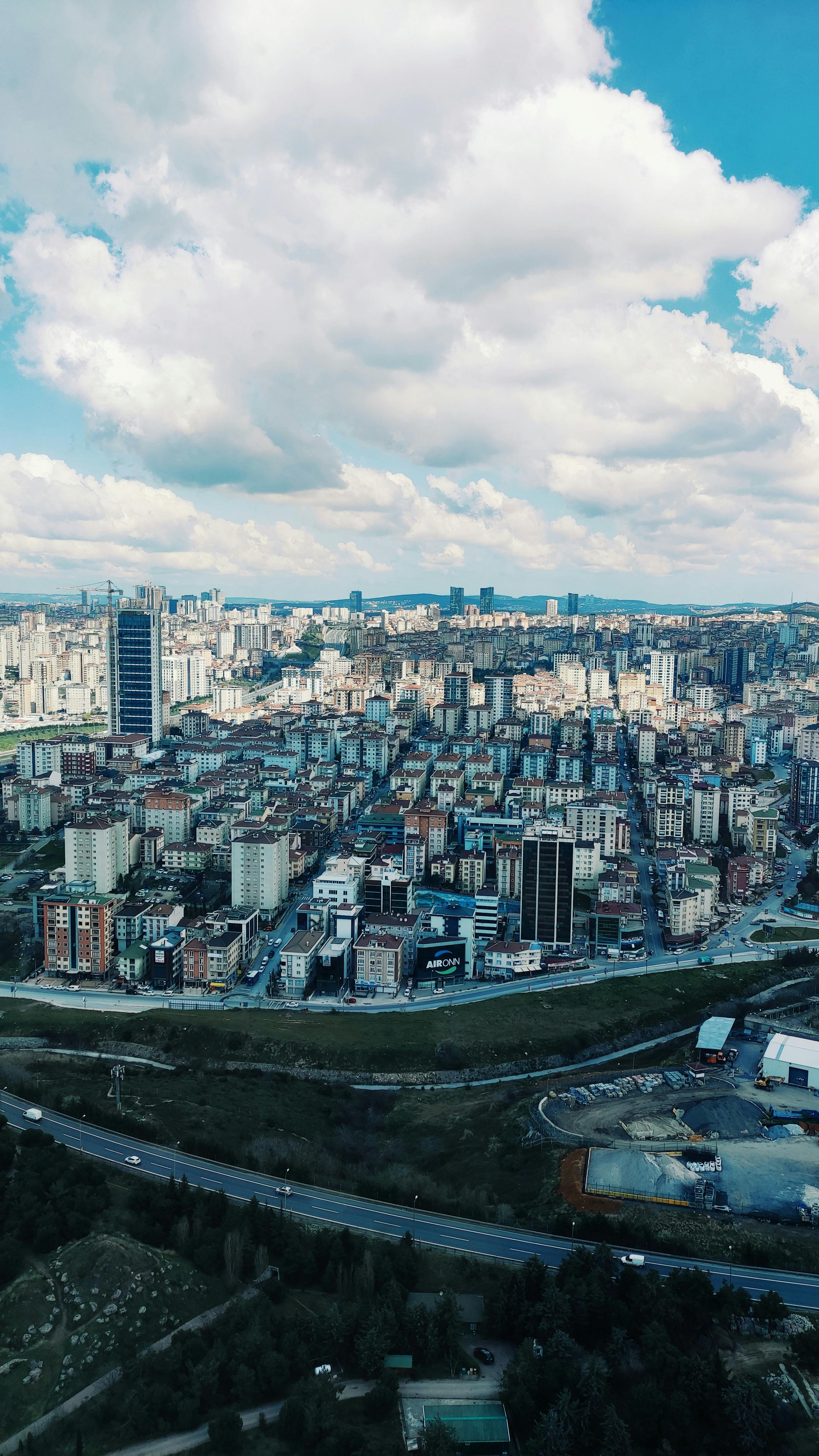 Aerial View of a Modern City · Free Stock Photo