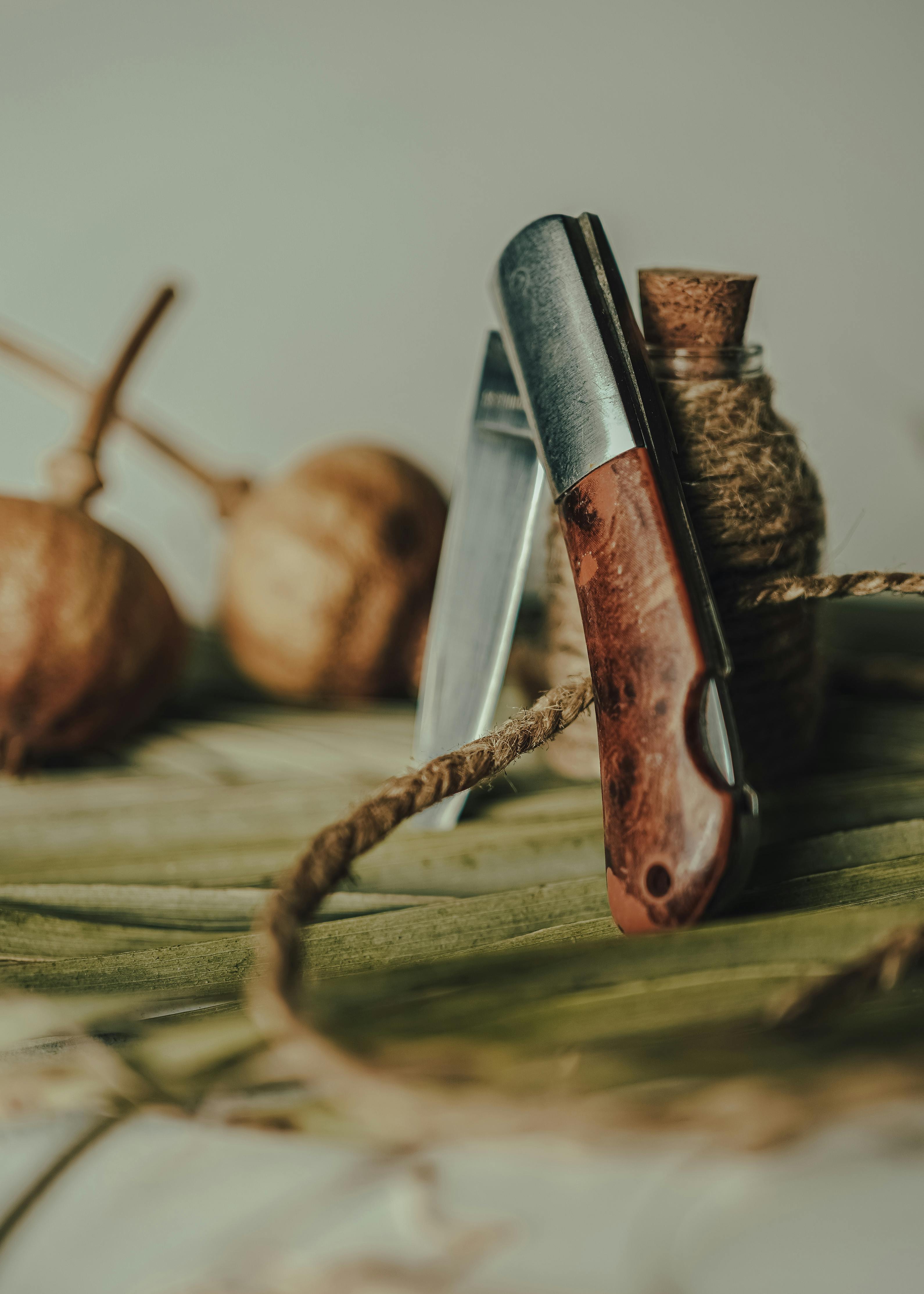 Close up of Pocket Knife and String · Free Stock Photo