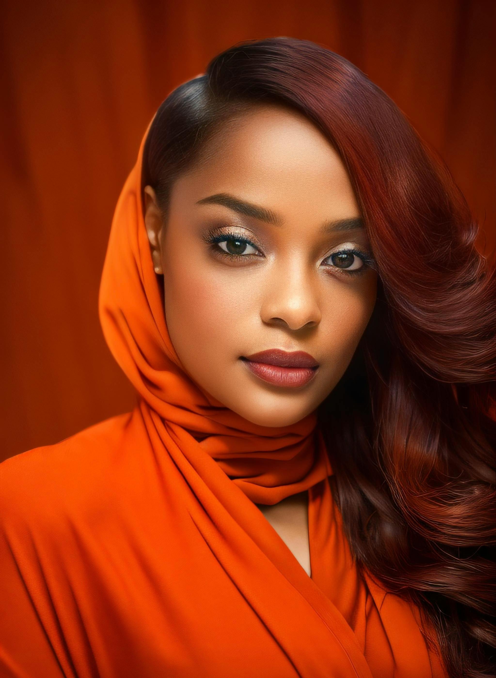 Beautiful Model in Orange Outfit · Free Stock Photo