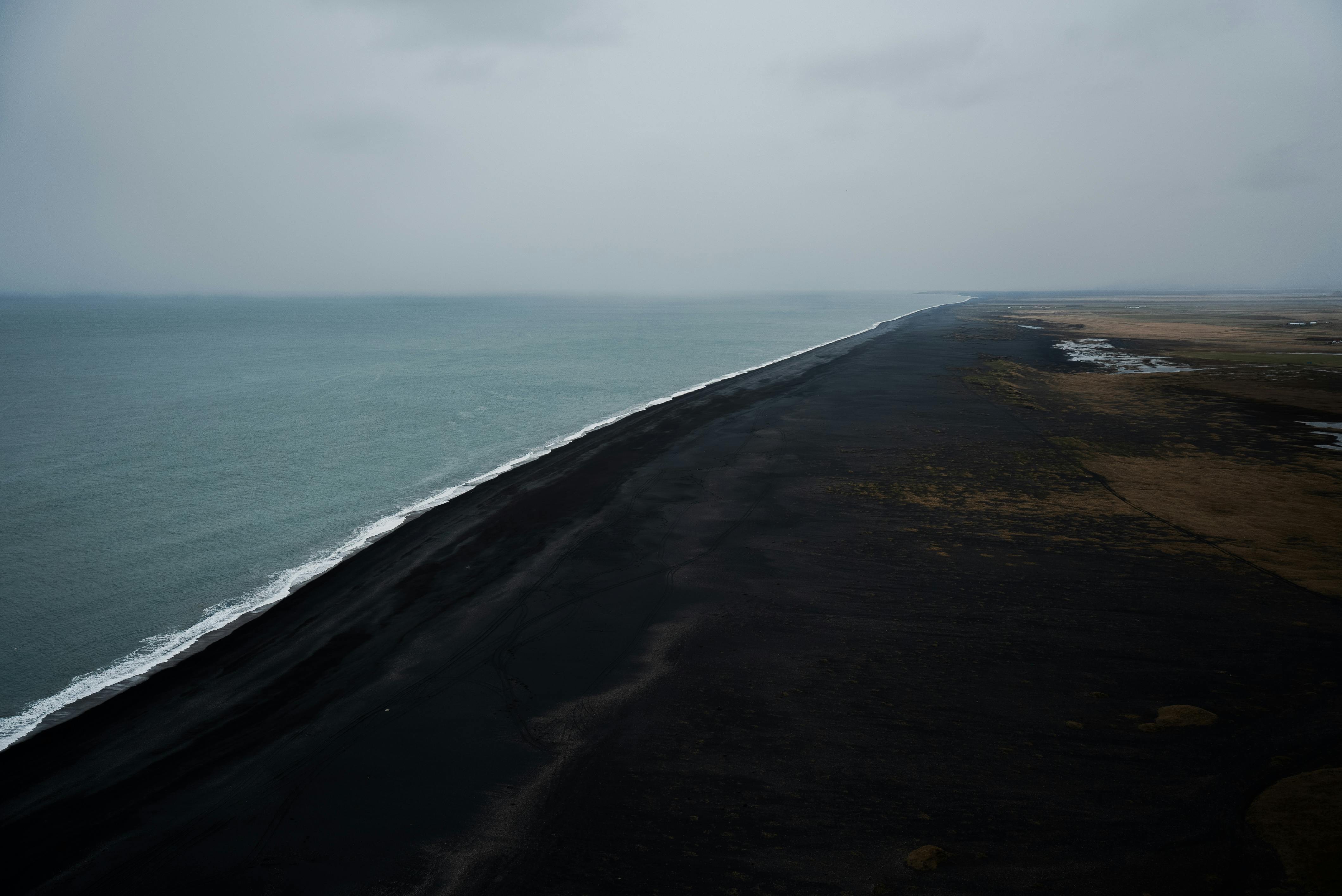 Volcanic Beach in Birds Eye View · Free Stock Photo