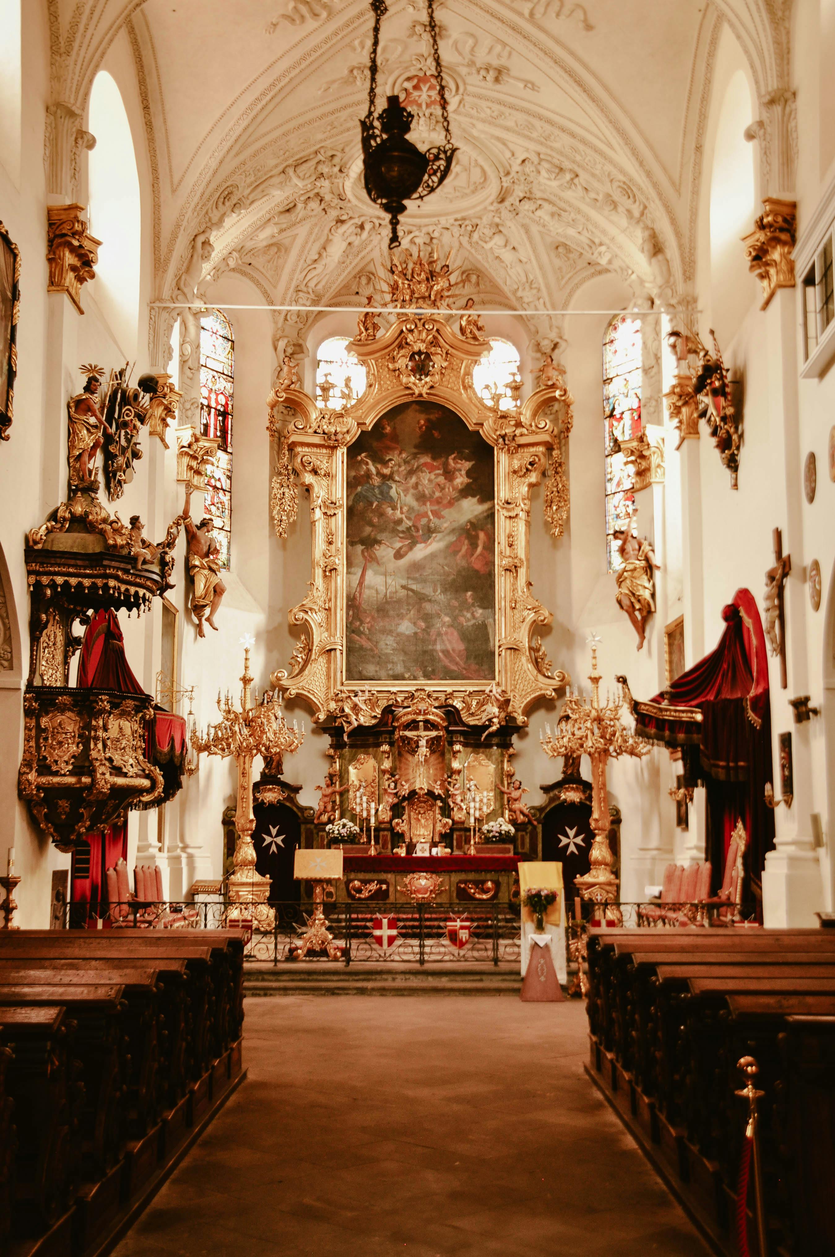 Interior of the Virgin Mary under Chain Church in Prague · Free Stock Photo