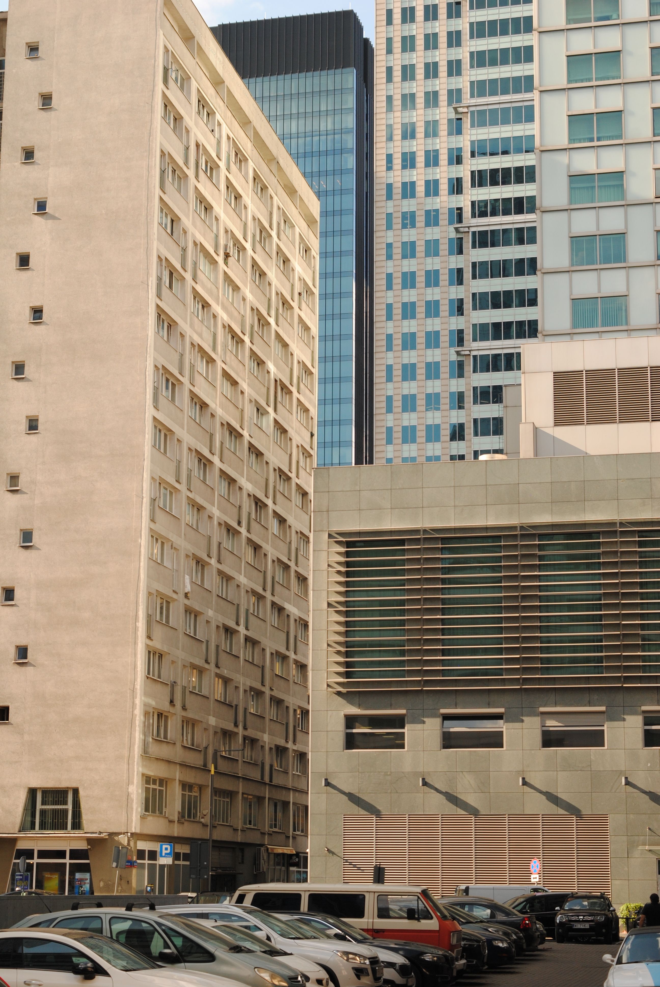 Parking Lot Next to High-Rise Buildings in the City Center · Free Stock ...