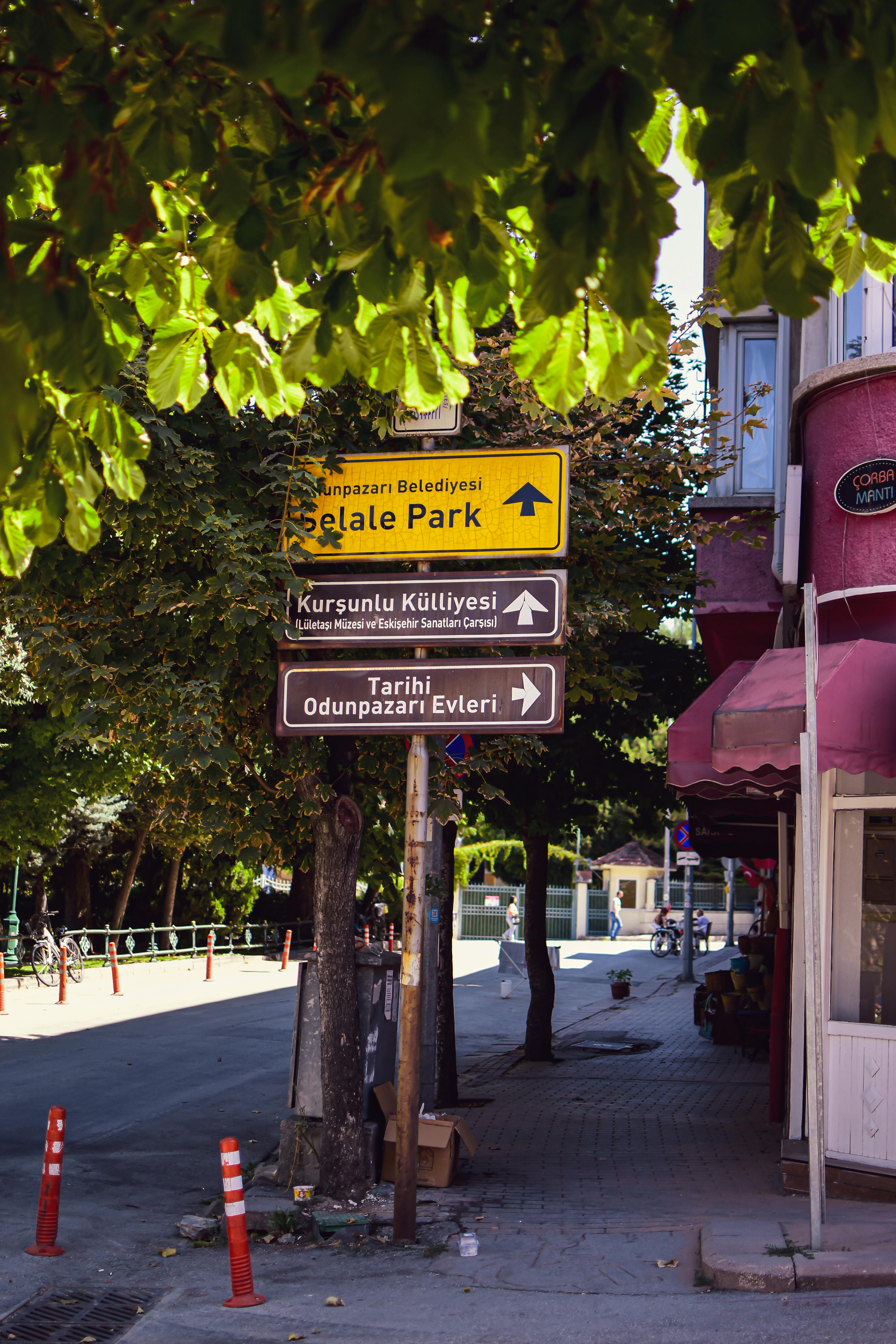 Directional Signs on Street in Eskisehir · Free Stock Photo