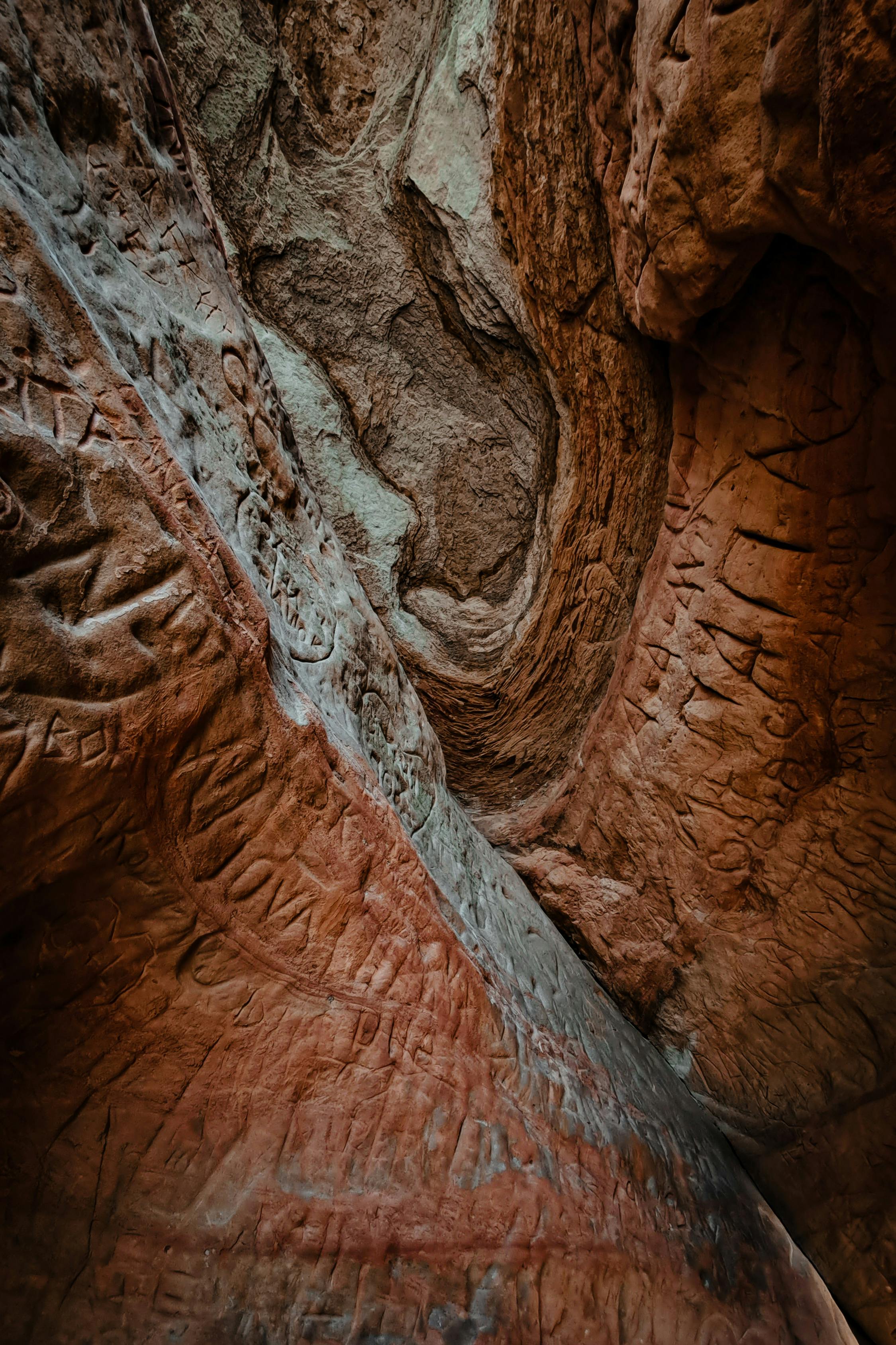 Ancient Inscriptions On The Walls Of A Cave Or Cave Photos, Download ...