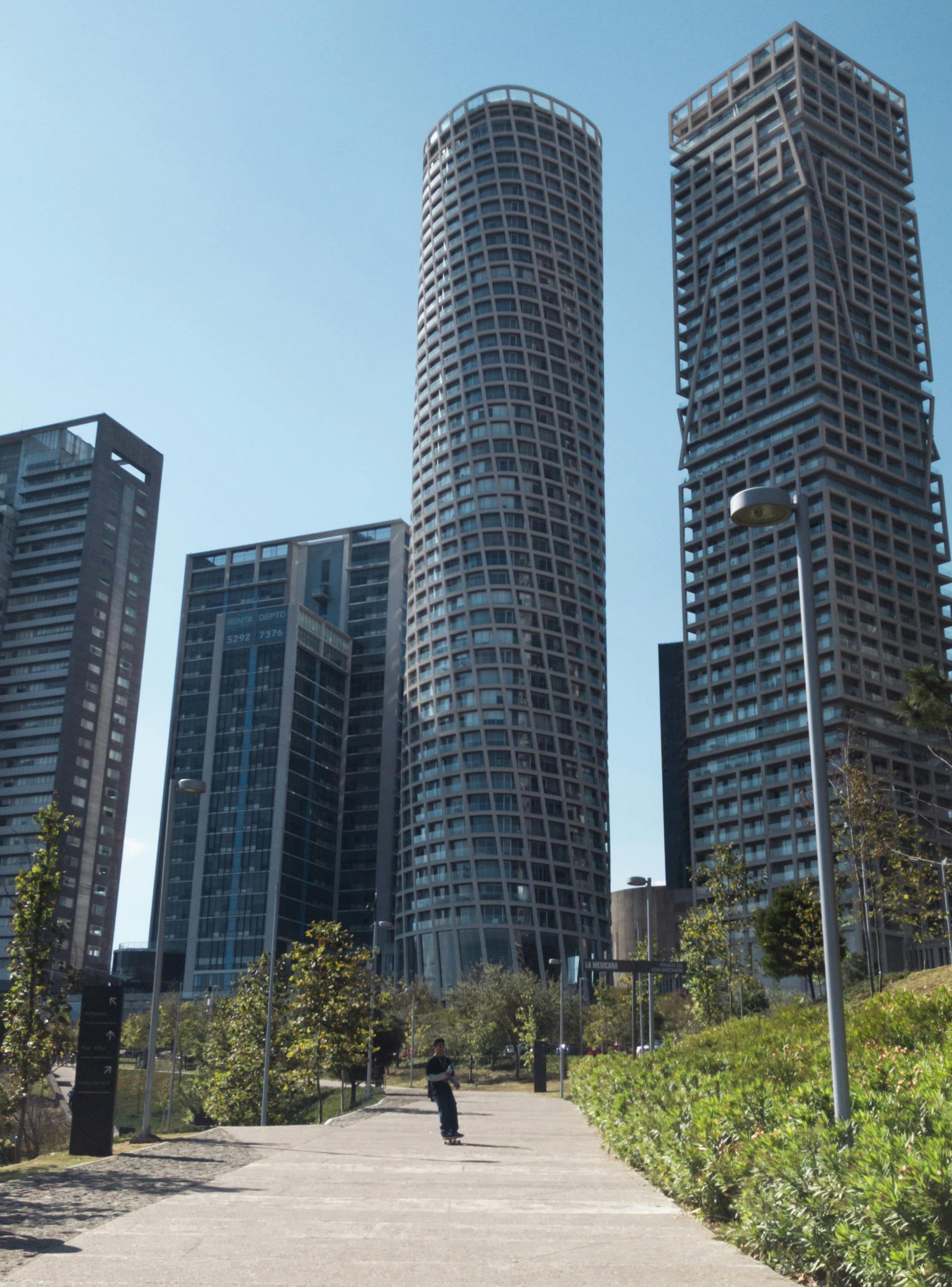 Torre 300 and Peninsula Tower Skyscrapers in Mexico City · Free Stock Photo