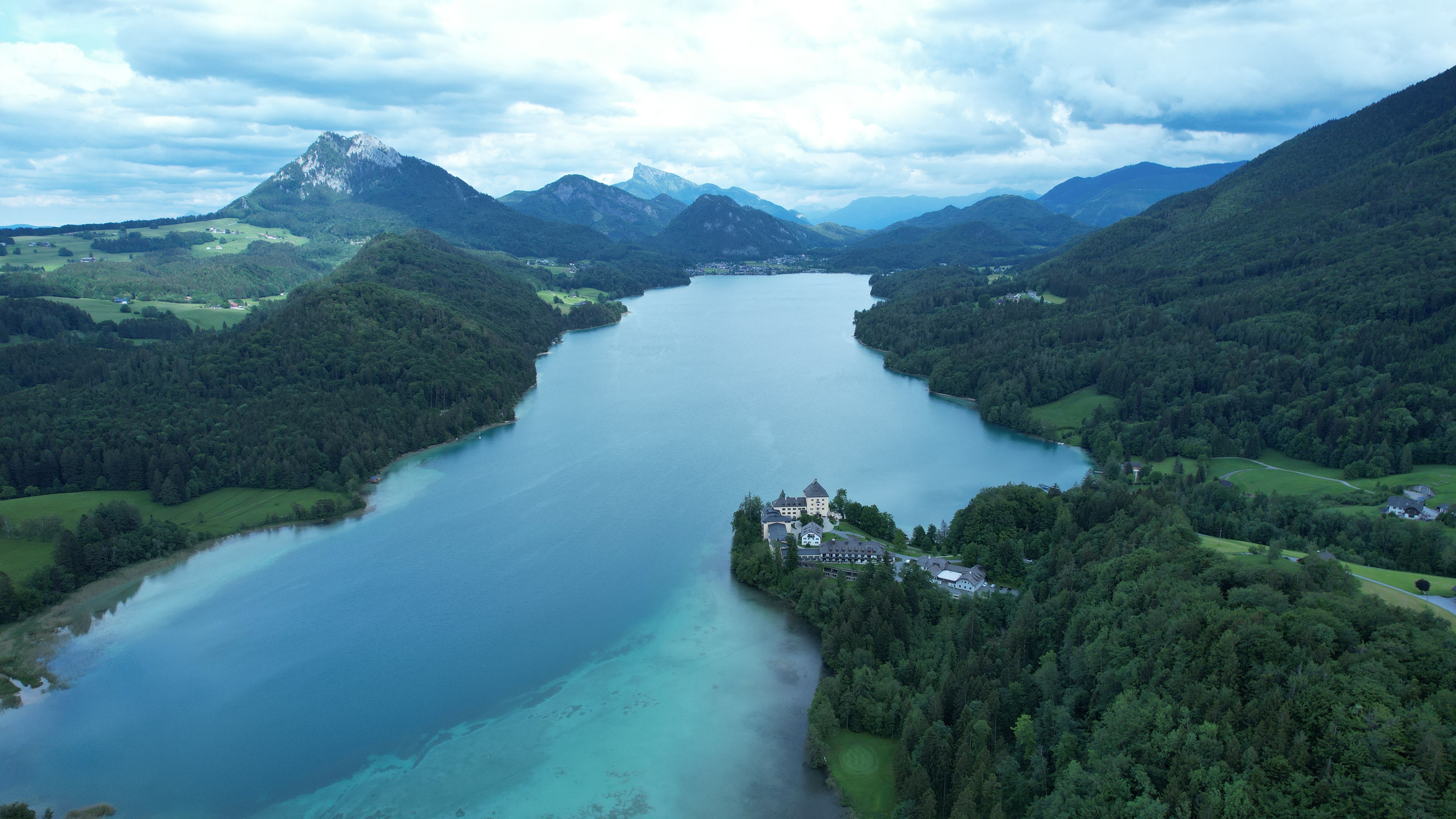 Aerial View of Lake Fuschl in Austria · Free Stock Photo