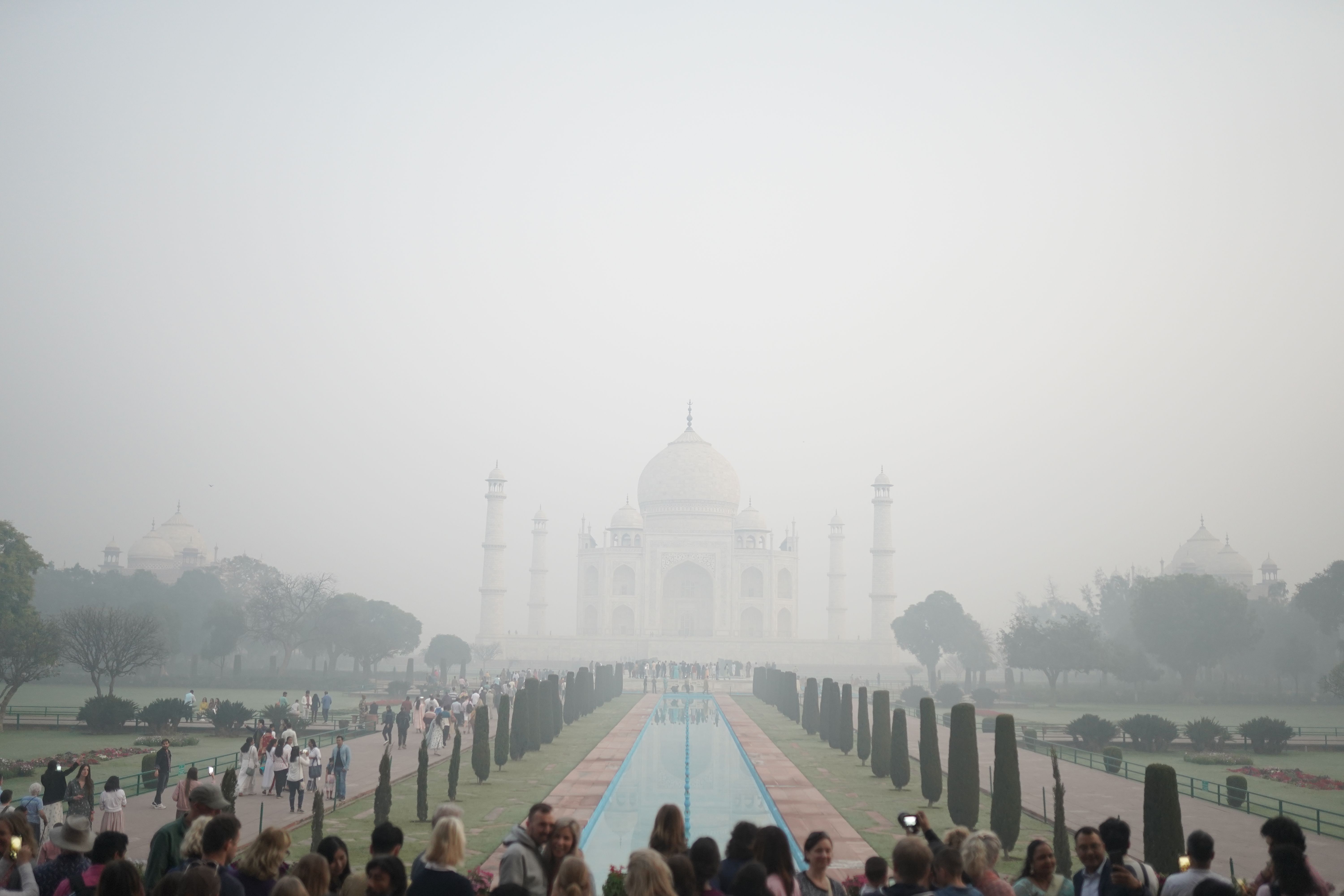 Taj Mahal Covered with Fog · Free Stock Photo