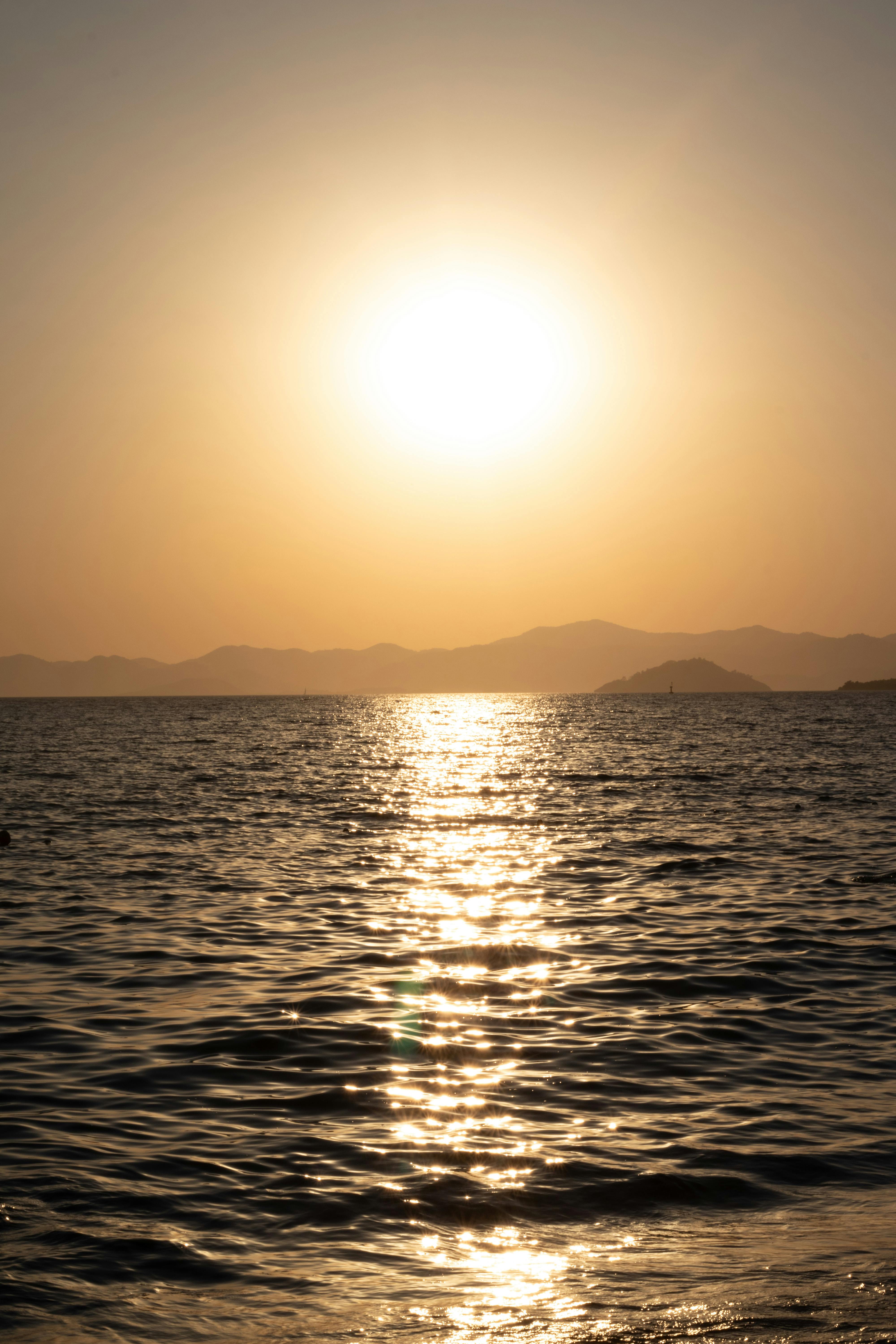 Sunset Sun over Sea Shore · Free Stock Photo