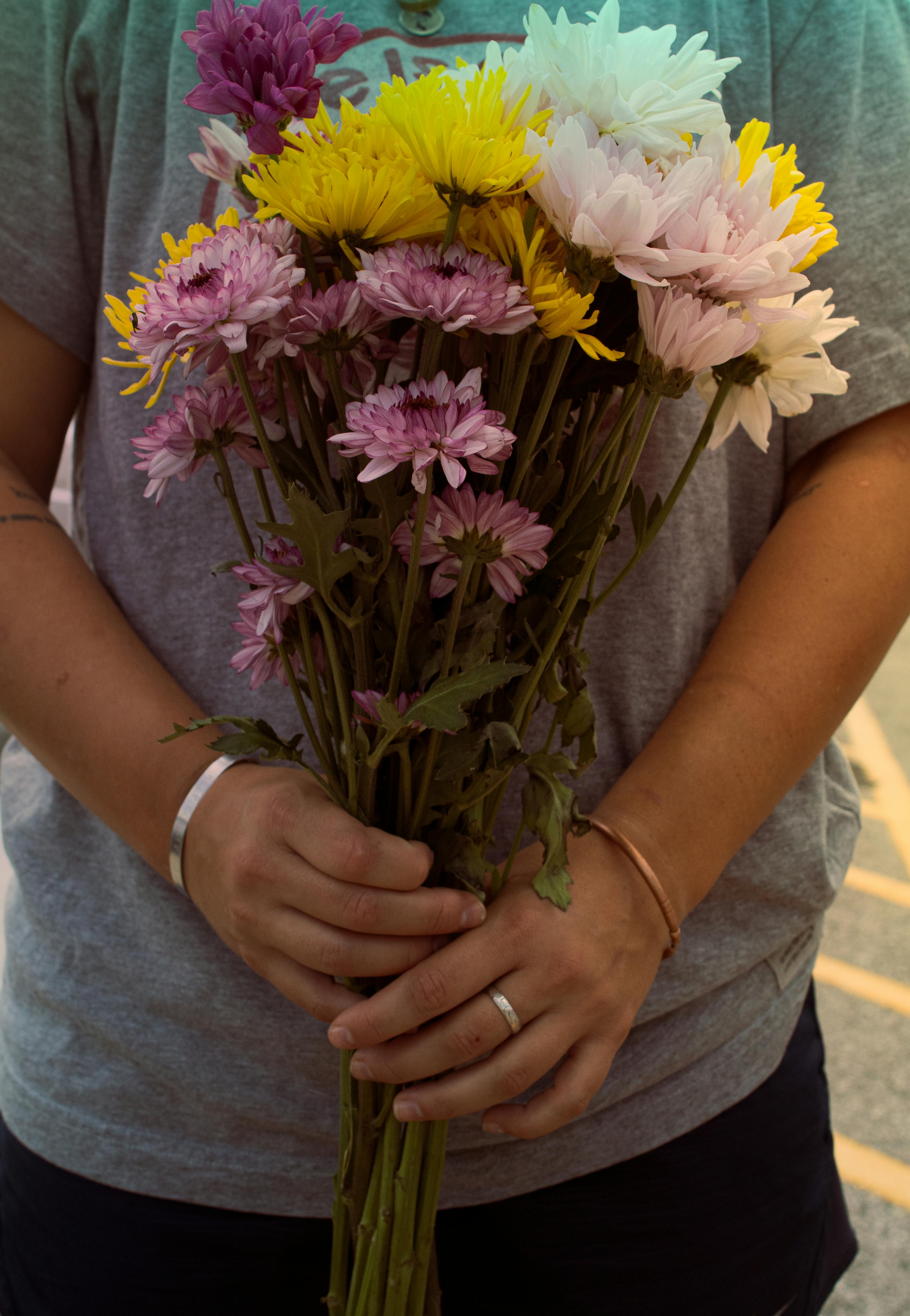 Beautiful Bouquet of Flowers in Hands · Free Stock Photo