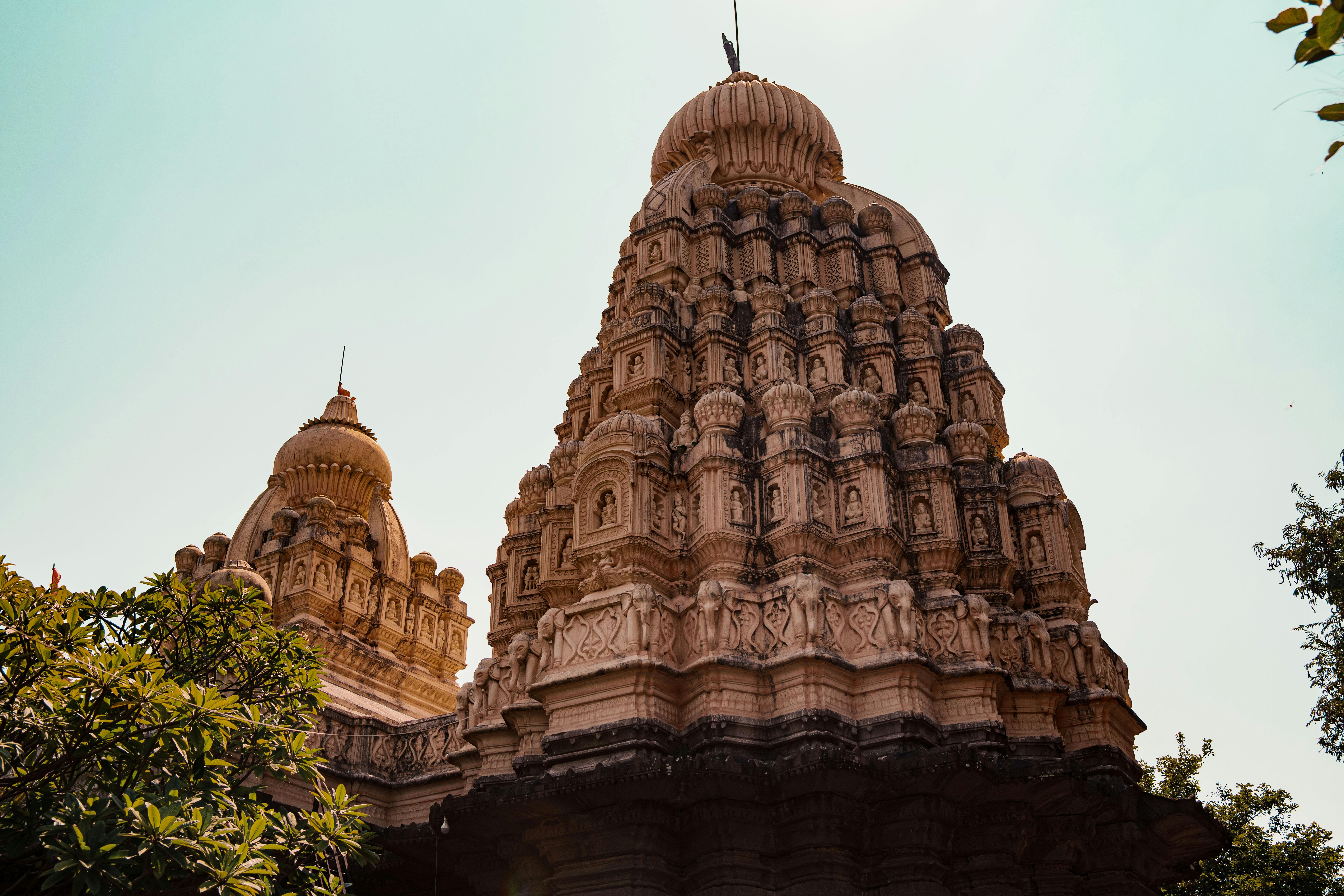 The top design of a Hindu temple is called a shikhara. The shikhara is ...