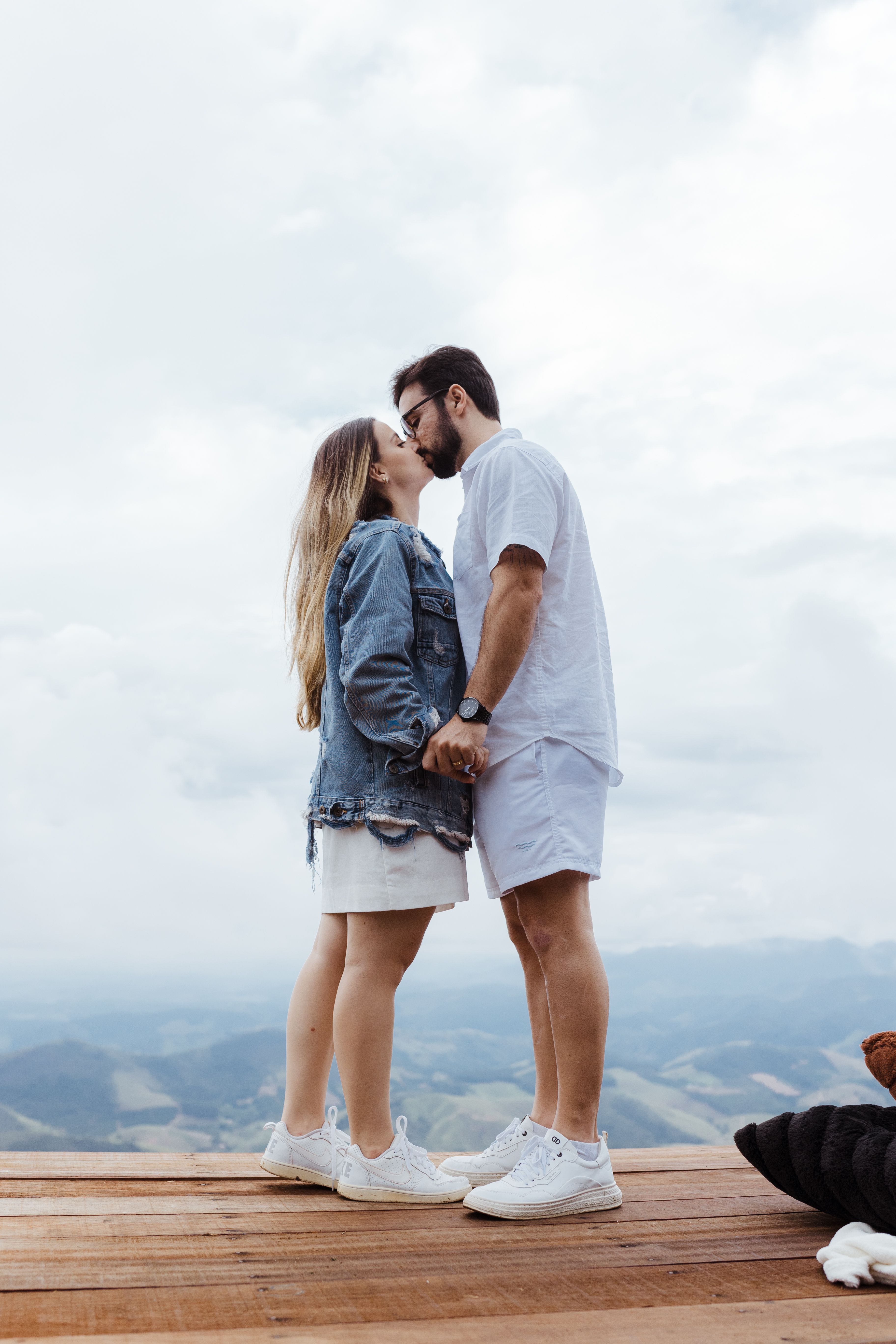 Couple Kissing on Terrace · Free Stock Photo