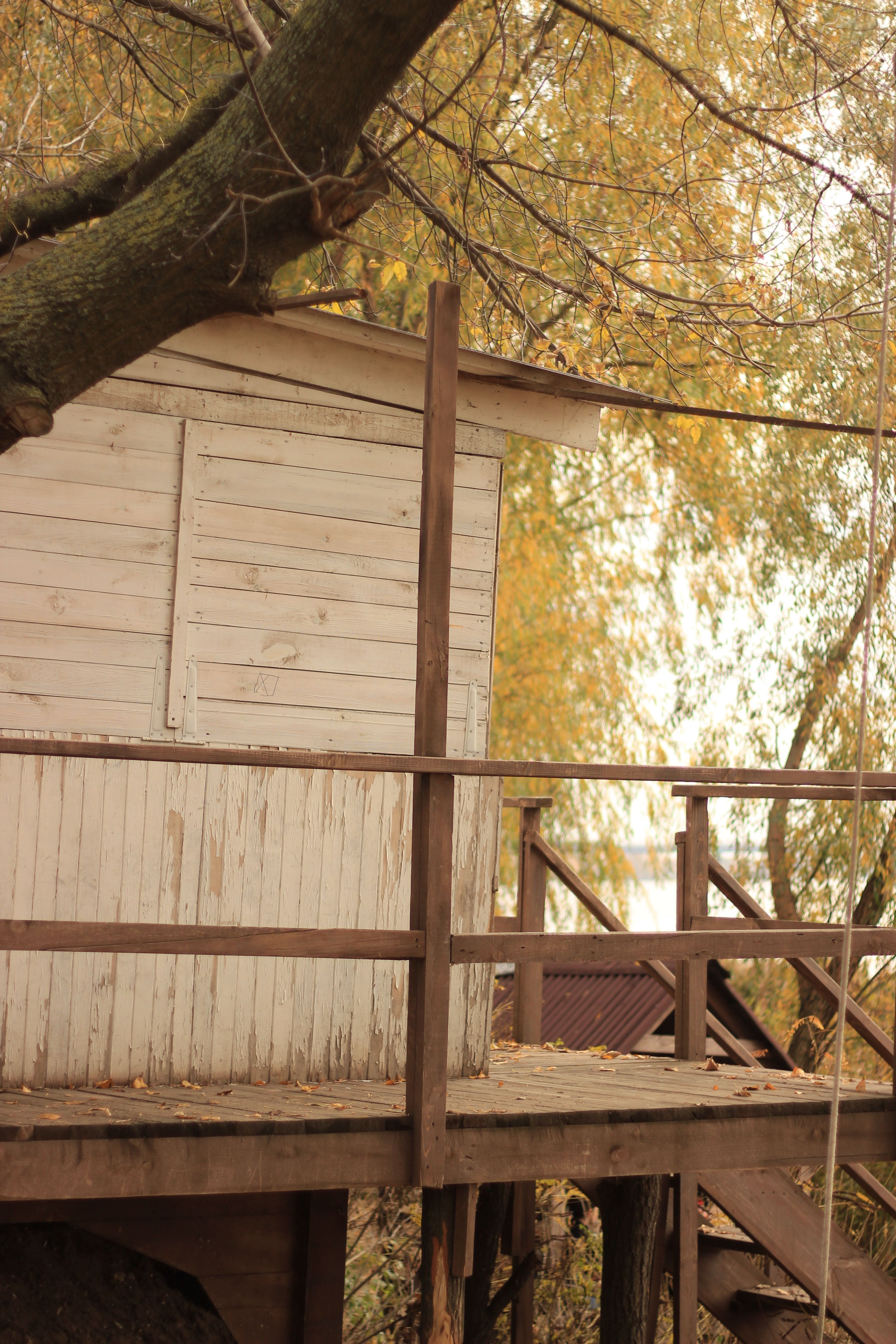 Terrace of an Old Wooden Cabin House · Free Stock Photo