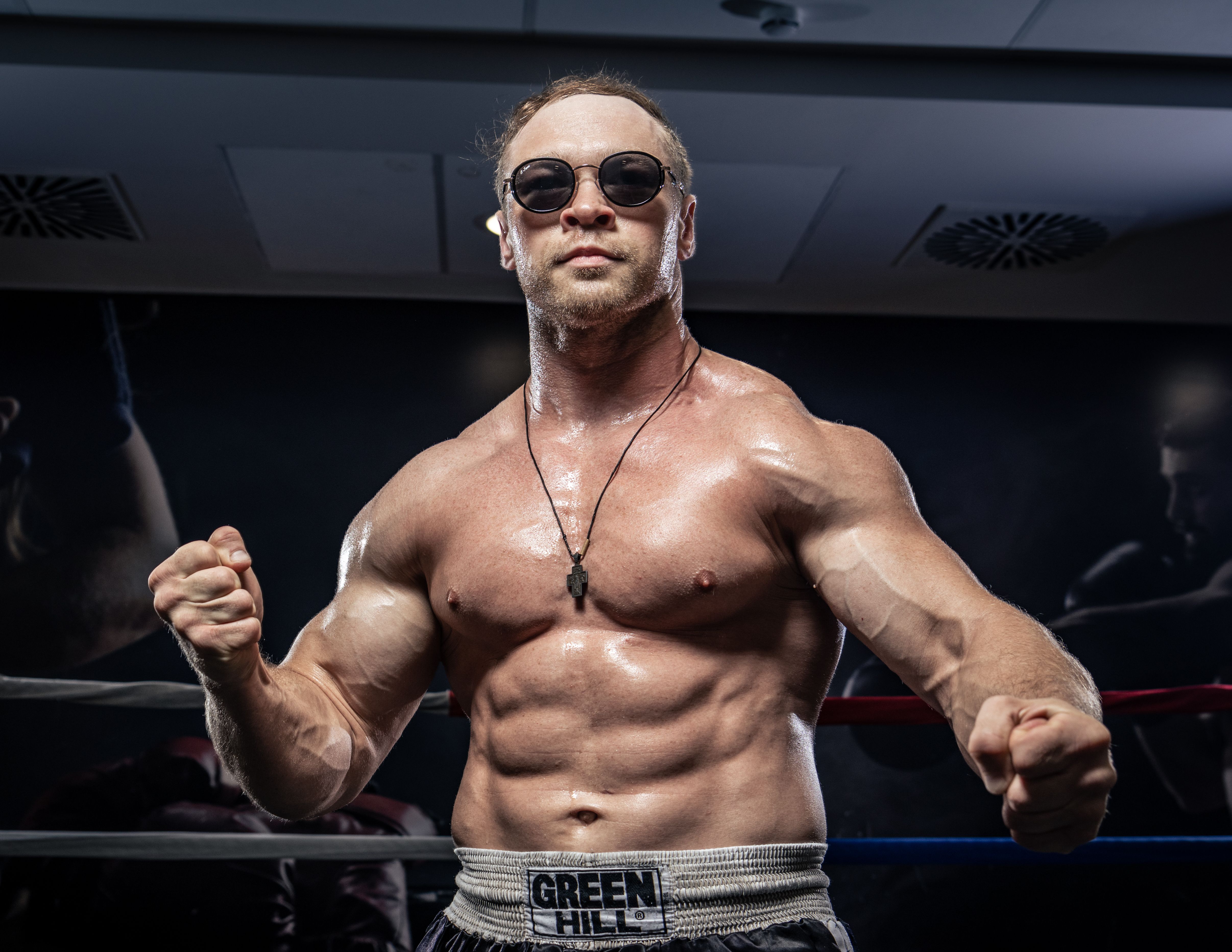 Muscular Men Standing Standing in Boxing Ring · Free Stock Photo