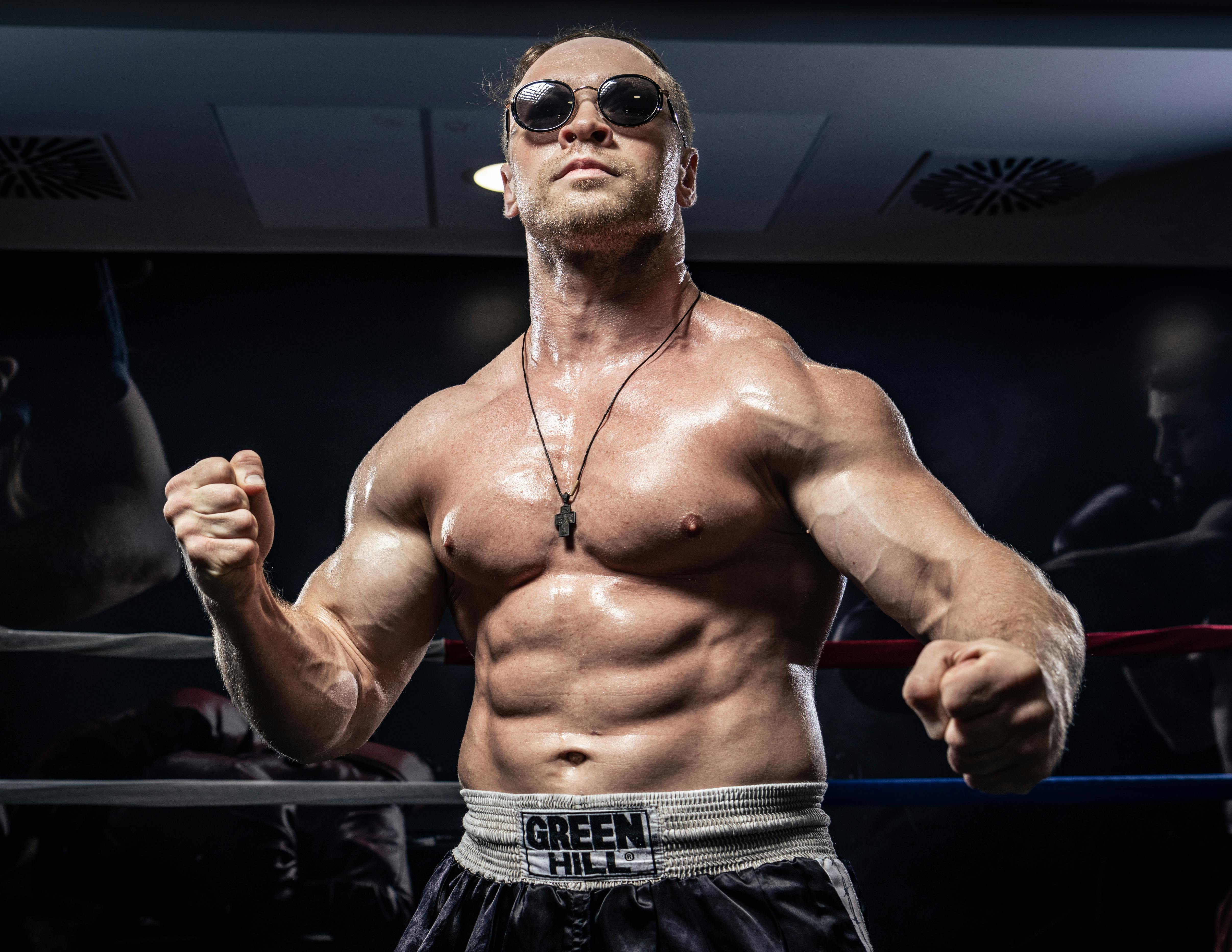 Muscular Men Standing in Boxing Ring · Free Stock Photo