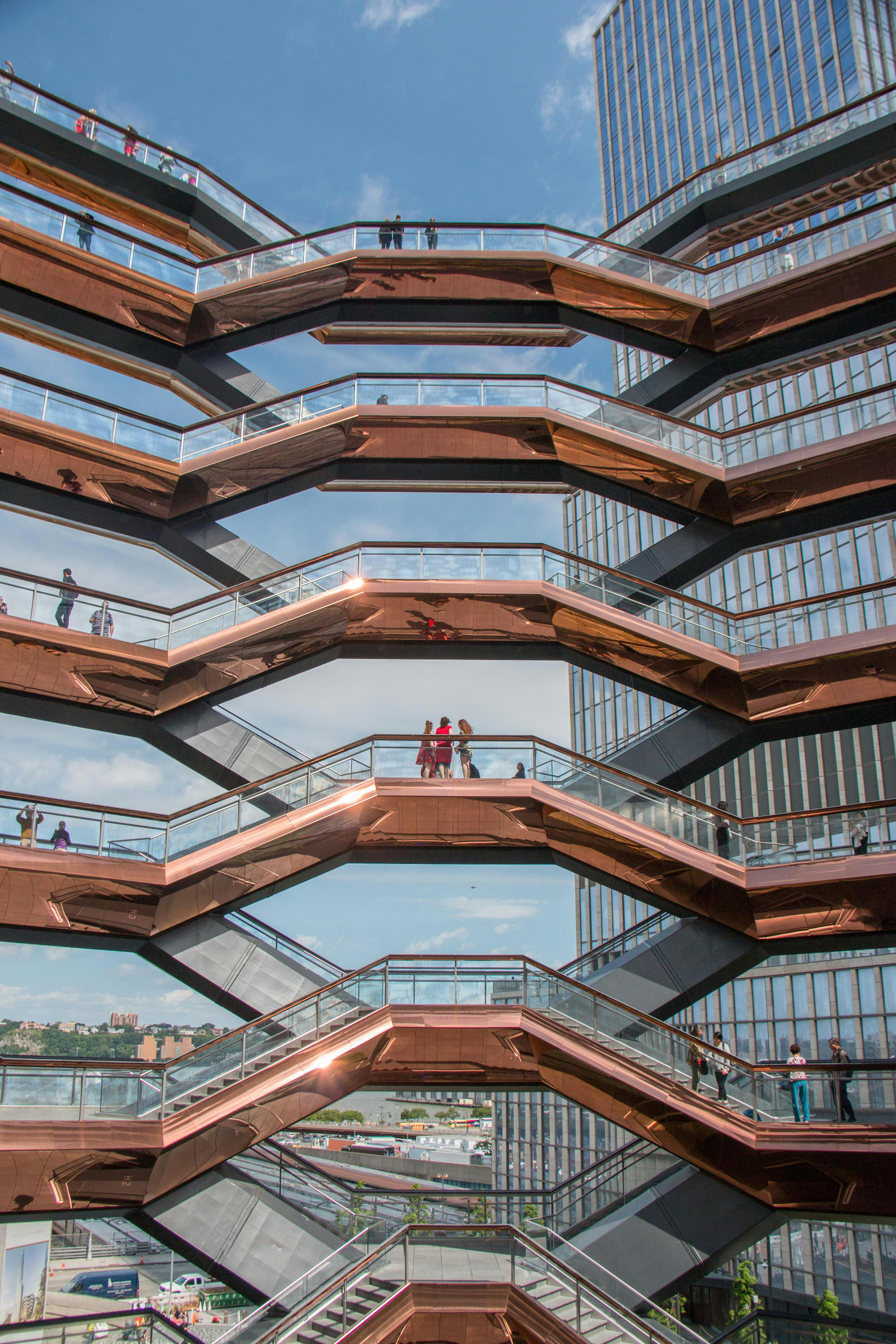 Copper Cladding of the New York Vessel Shining in the Sun · Free Stock ...