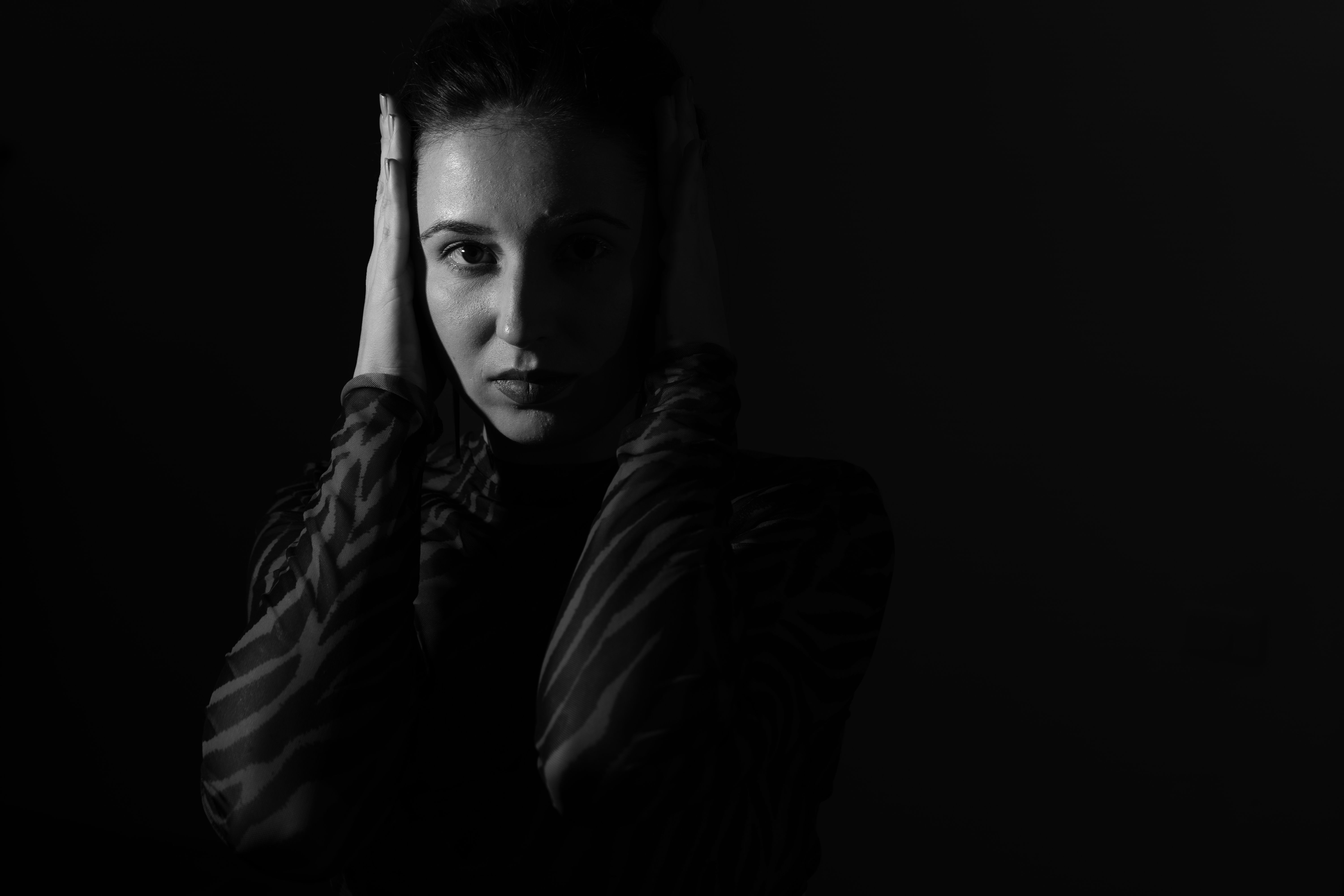 Model Posing in Dark · Free Stock Photo