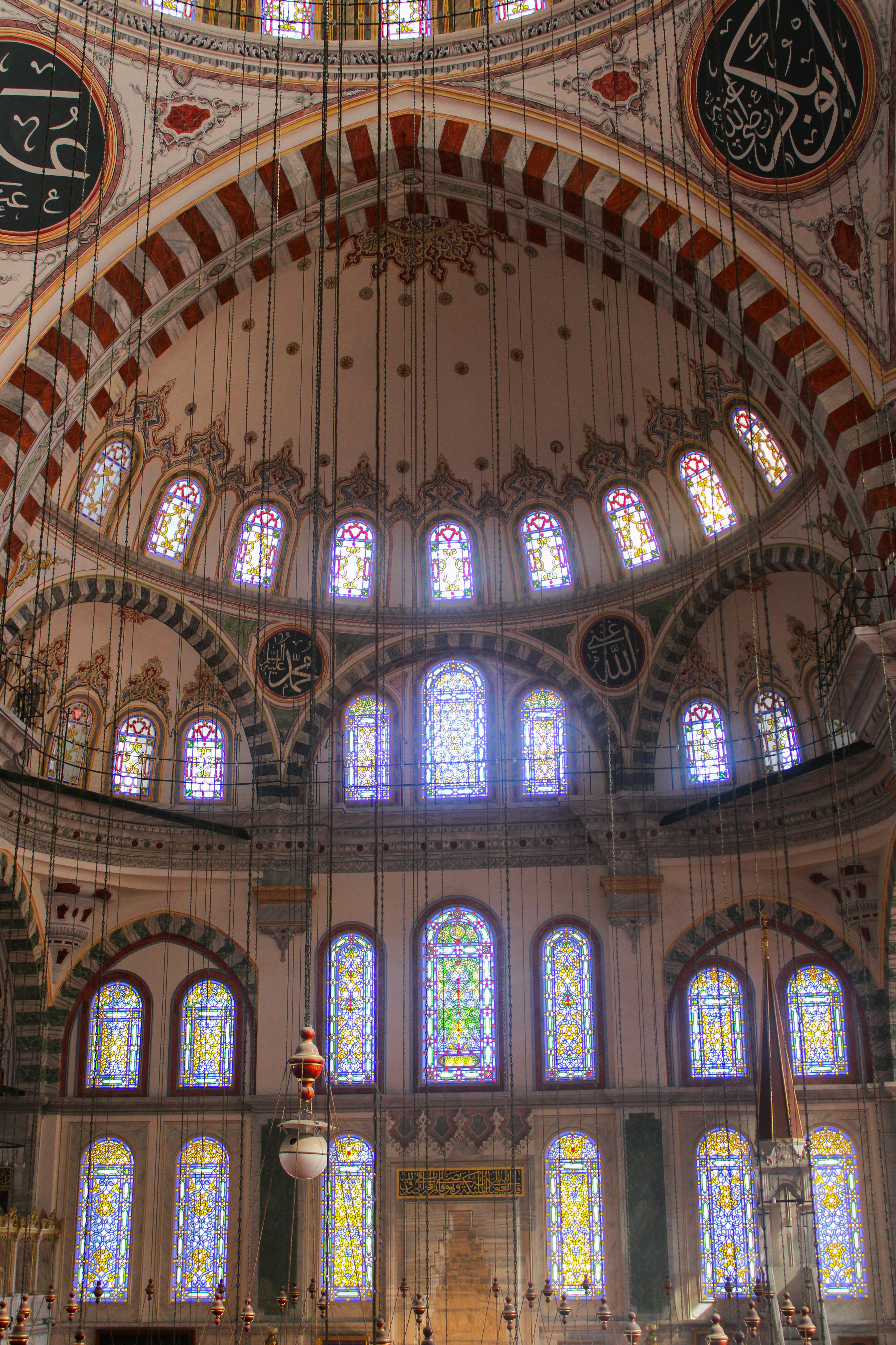 Windows and the Dome of the Fatih Mosque, Istanbul, Turkey · Free Stock ...