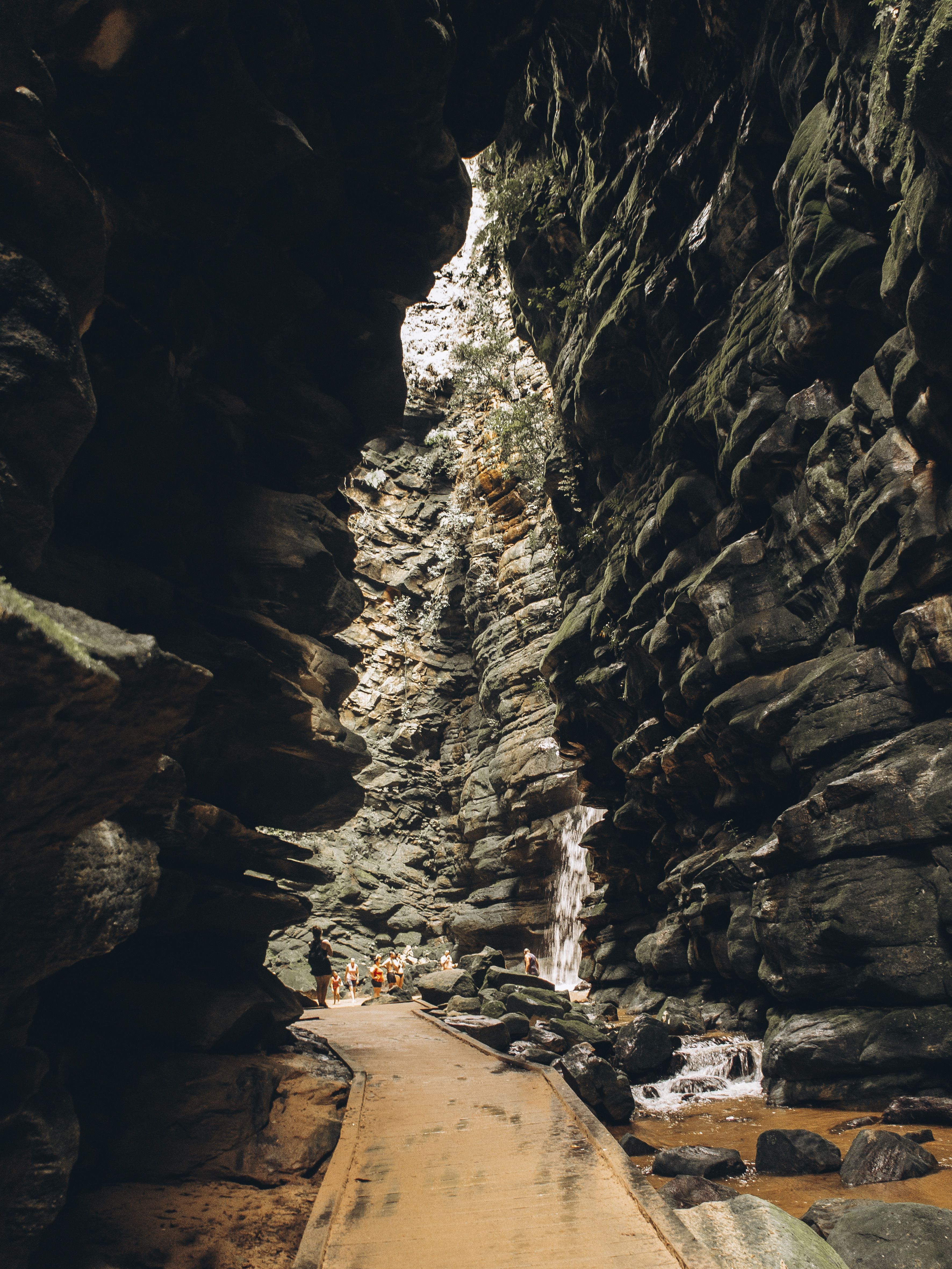 Footpath in Canyon with Stream · Free Stock Photo