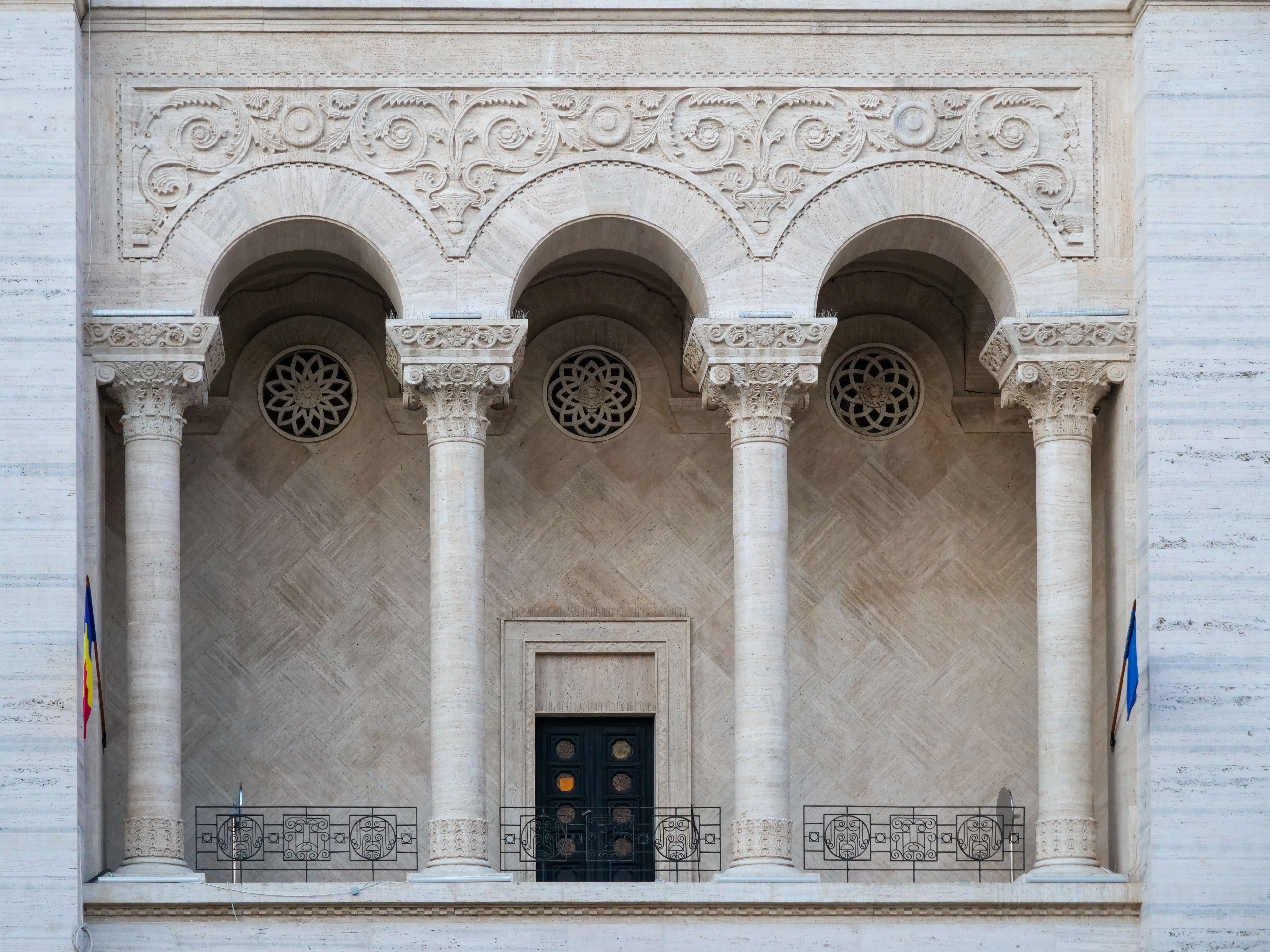 Columns on Wall of National Opera in Timisoara in Romania · Free Stock ...