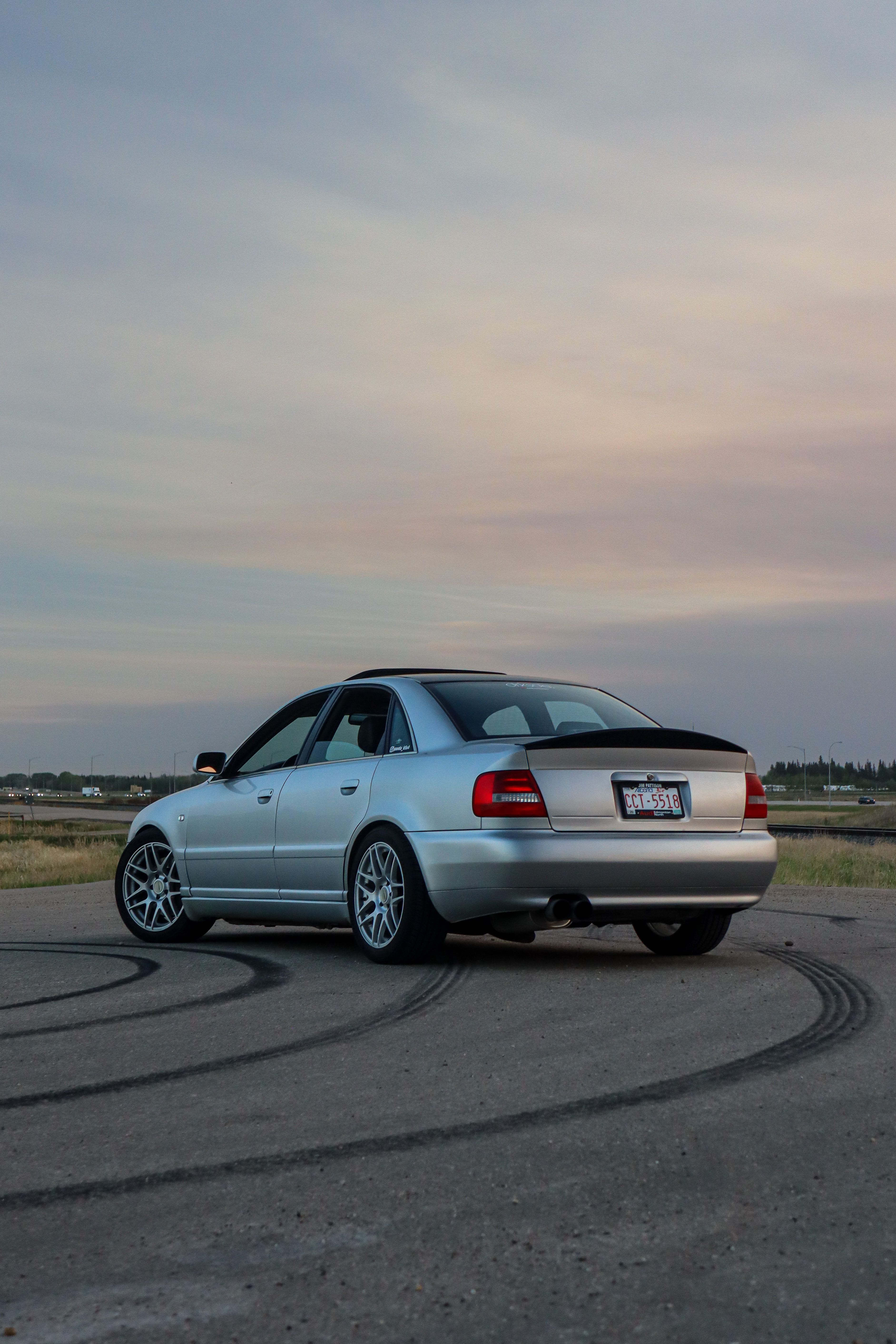 Audi A4 Parked on Racing Track · Free Stock Photo