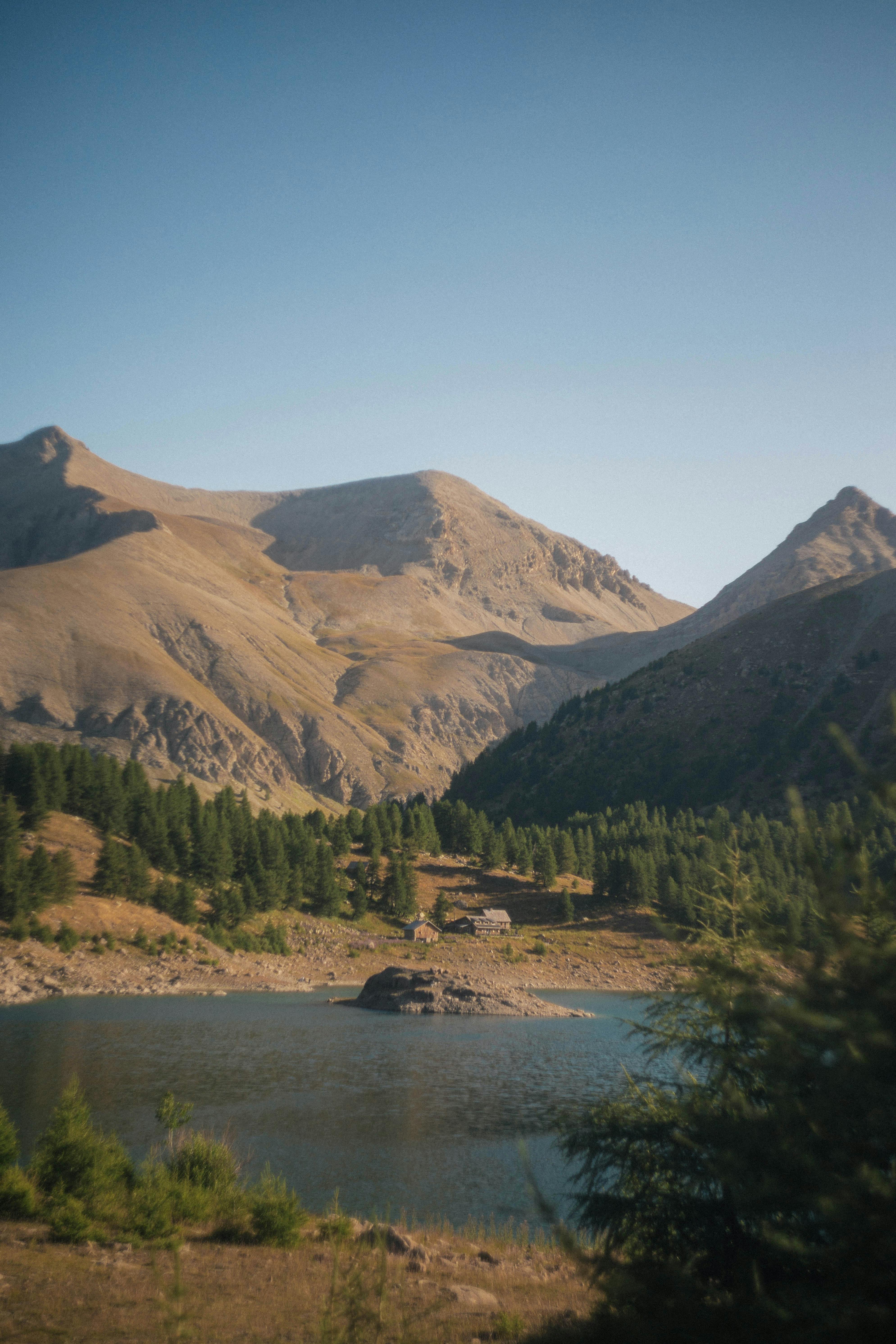 Serene Mountain Landscape with Lake View · Free Stock Photo