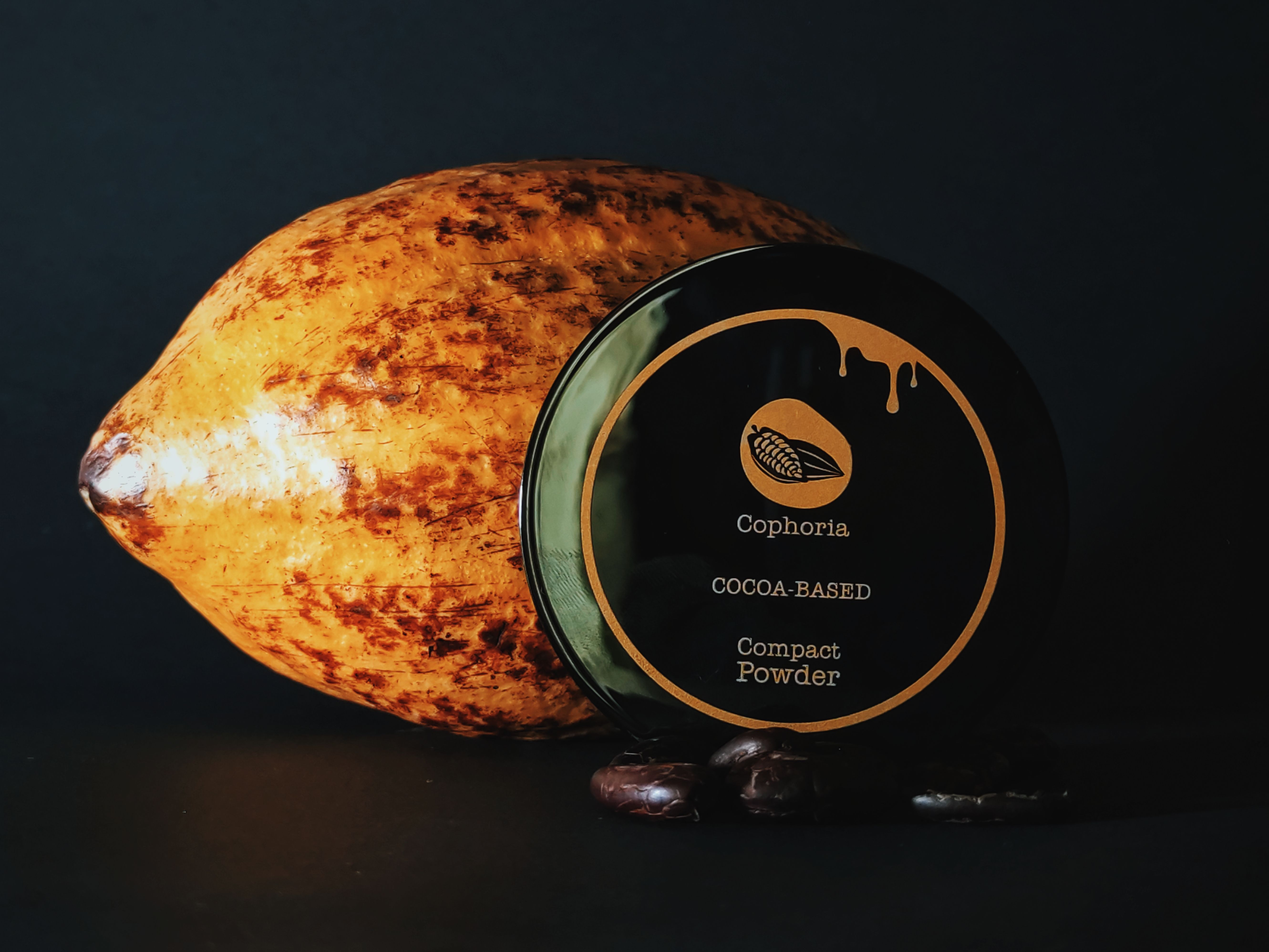 A Container with Cocoa Powder and the Fruit · Free Stock Photo
