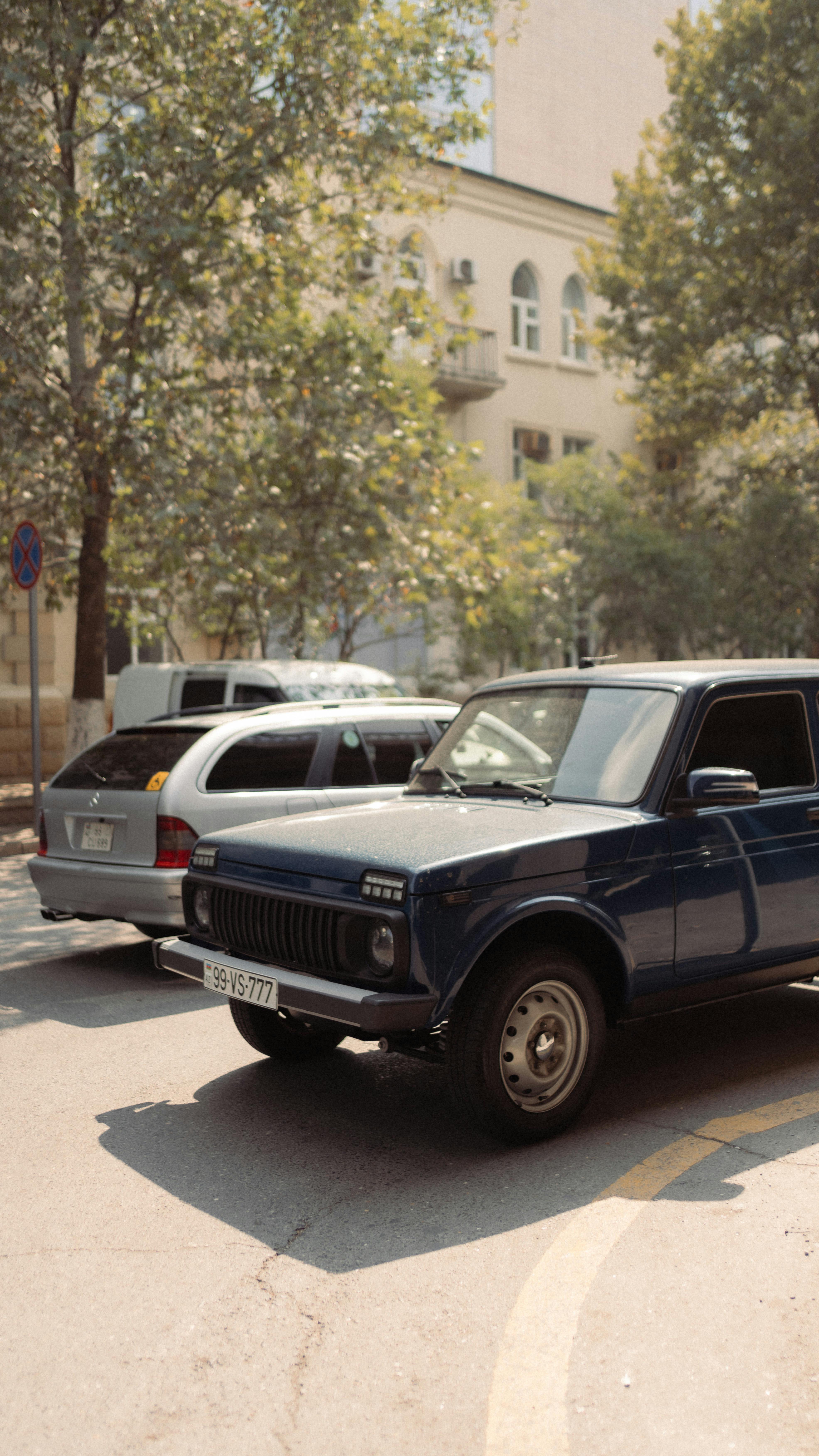 Navy Blue Lada Niva · Free Stock Photo