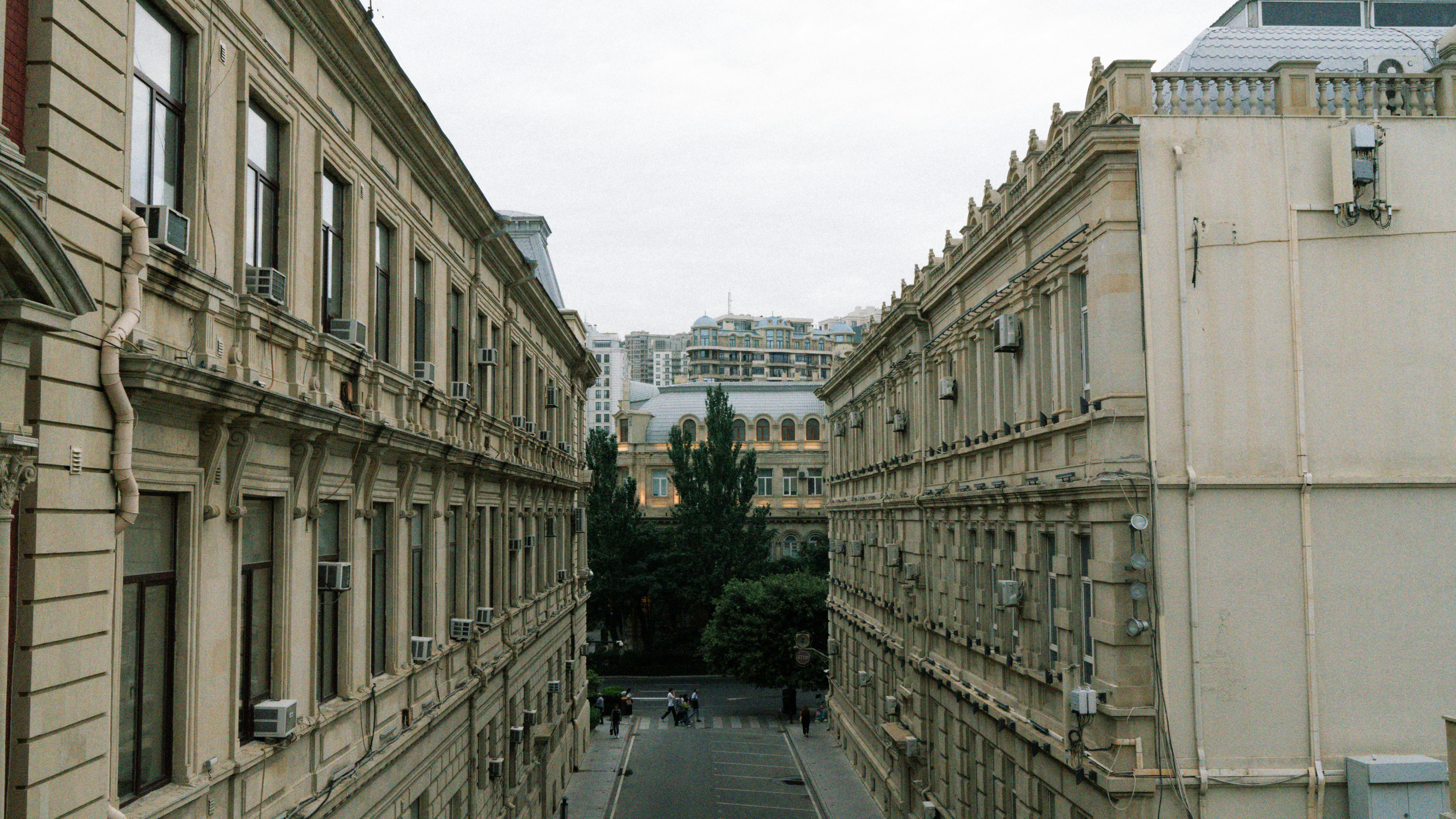 Neoclassical Residential Buildings on a Street in Baku, Azerbaijan ...
