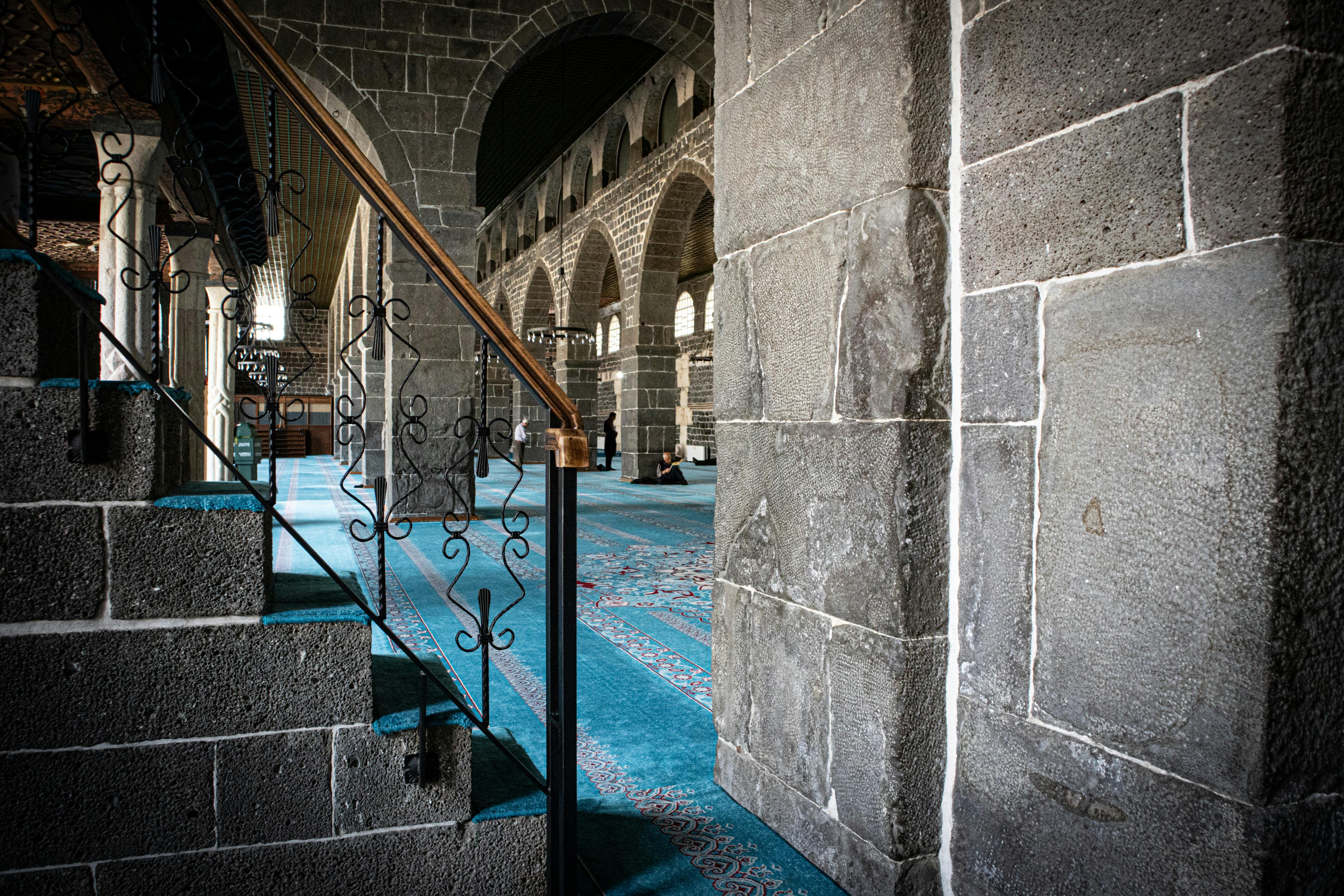 Stone Wall and Handrail in Mosque · Free Stock Photo