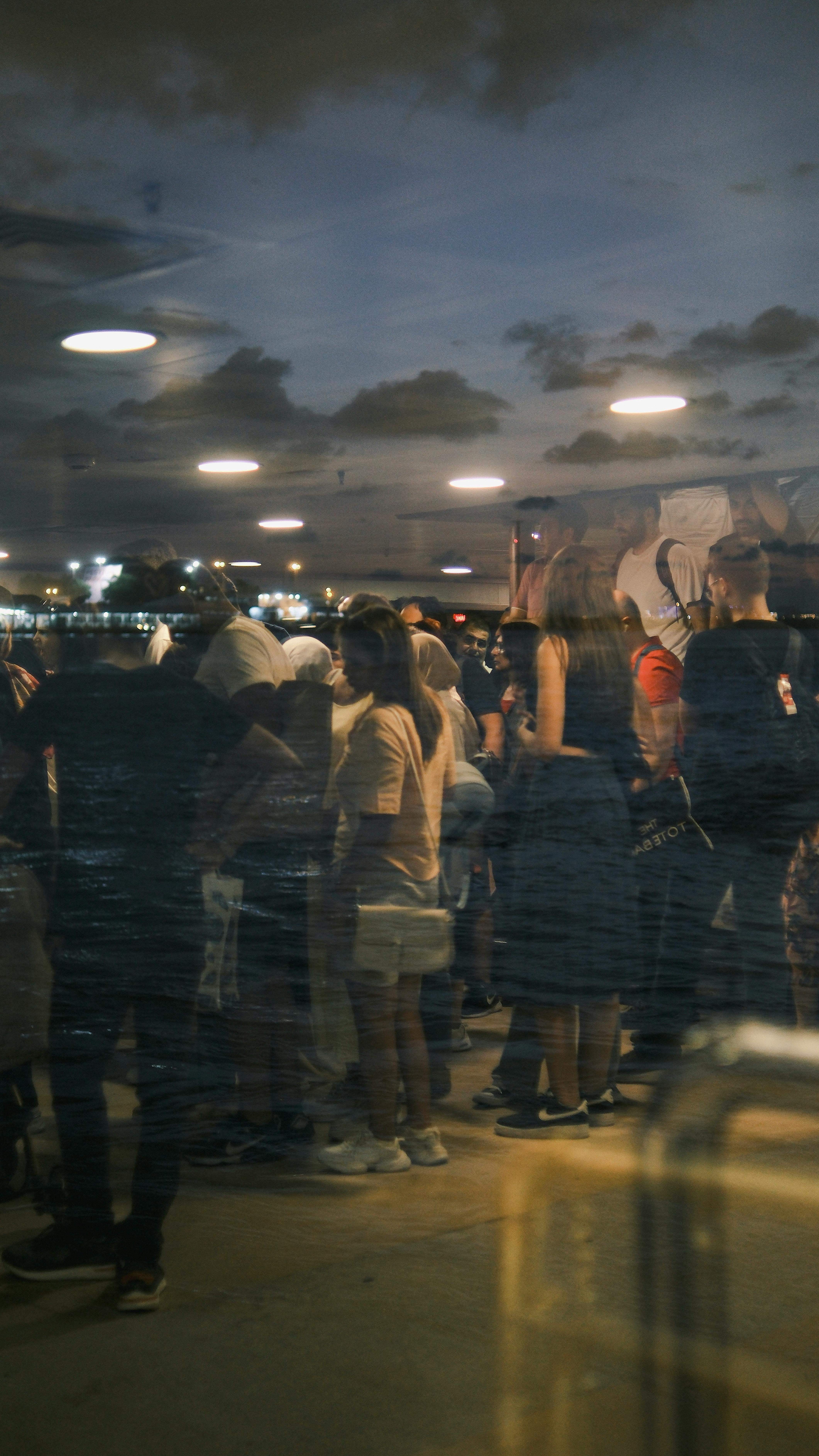 Crowd Outside in Evening · Free Stock Photo