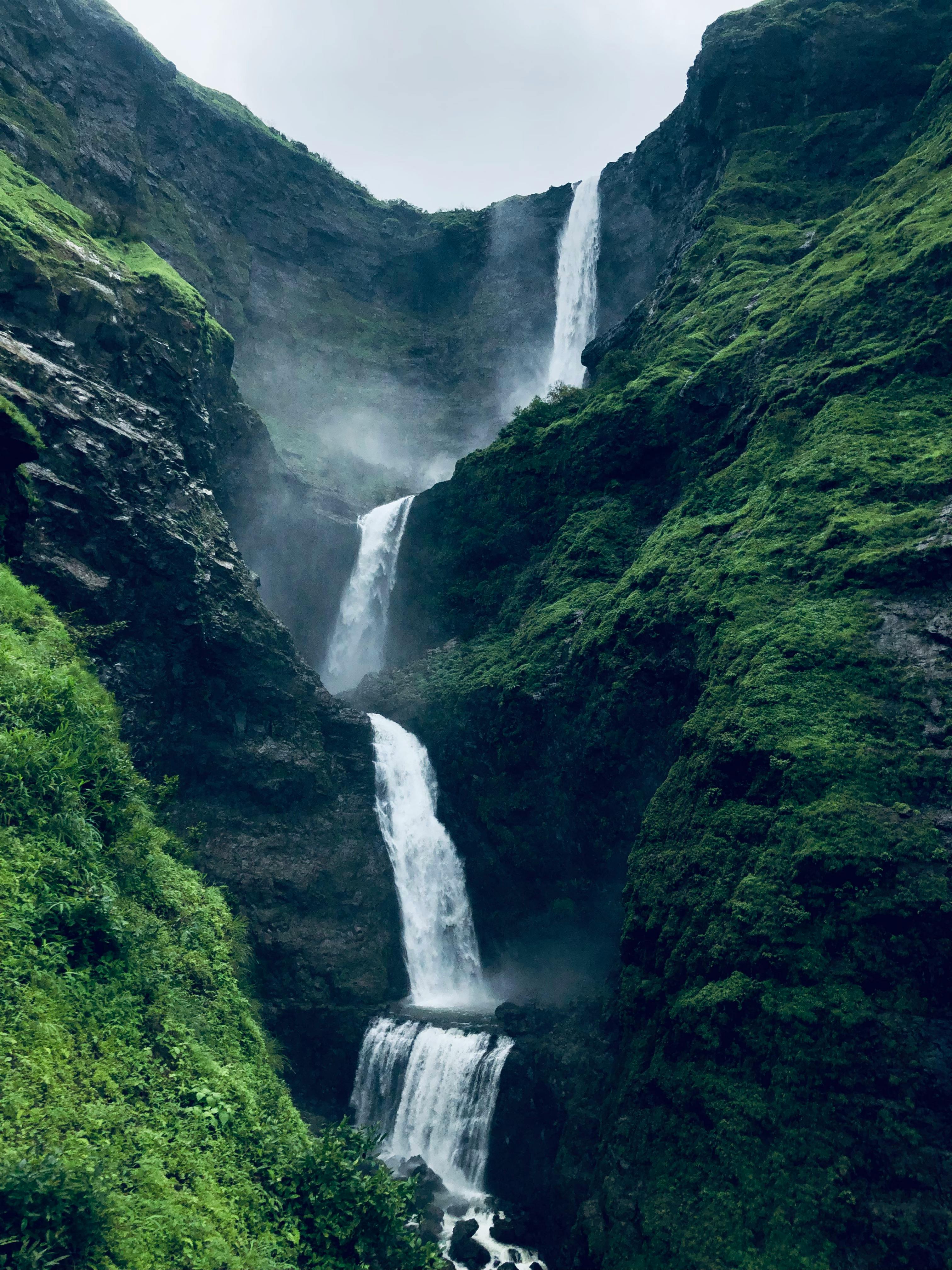 Waterfall on Rocks · Free Stock Photo
