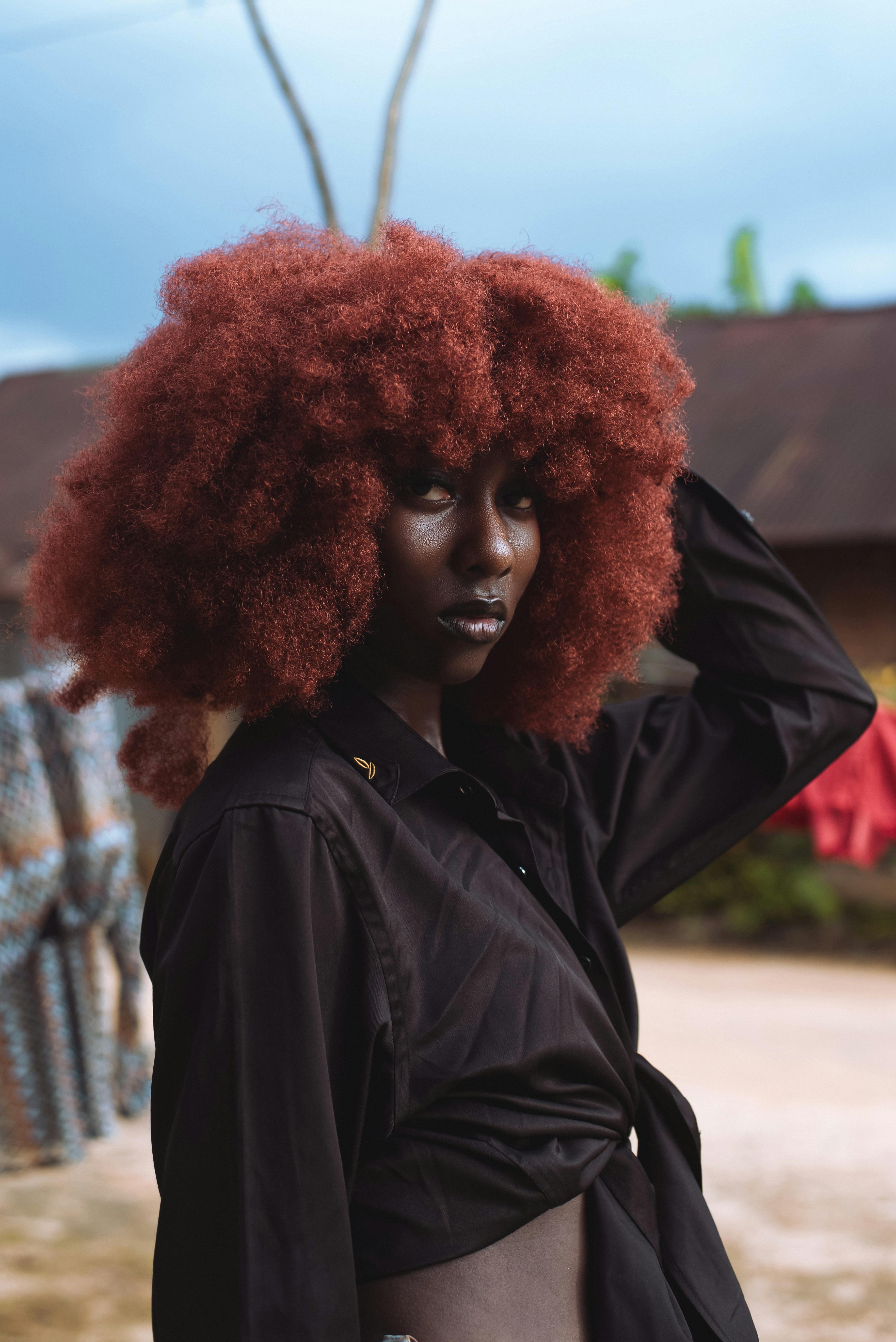 Portrait of Woman with Dyed Afro · Free Stock Photo