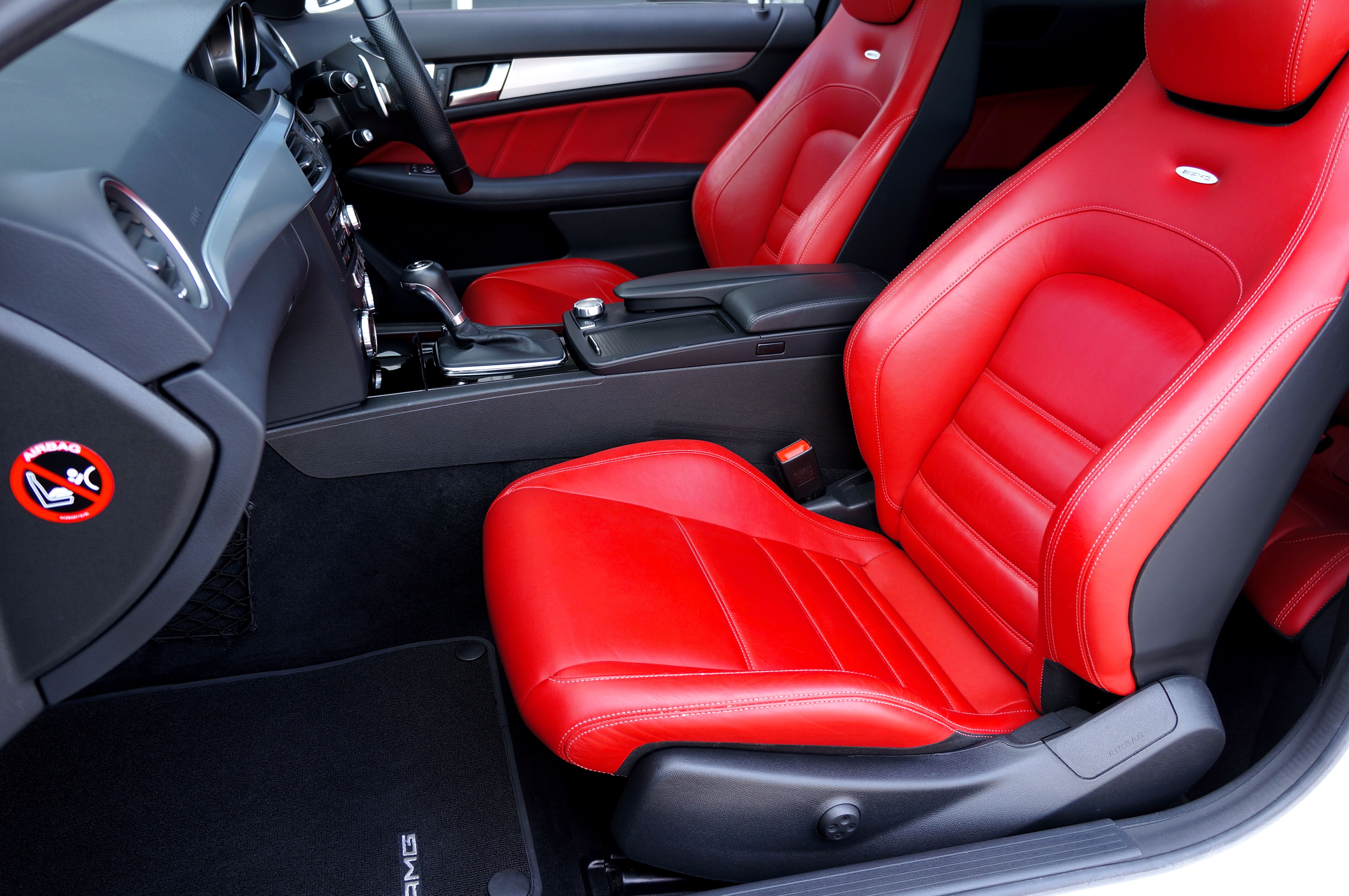 Red, Leather Seats in Car · Free Stock Photo