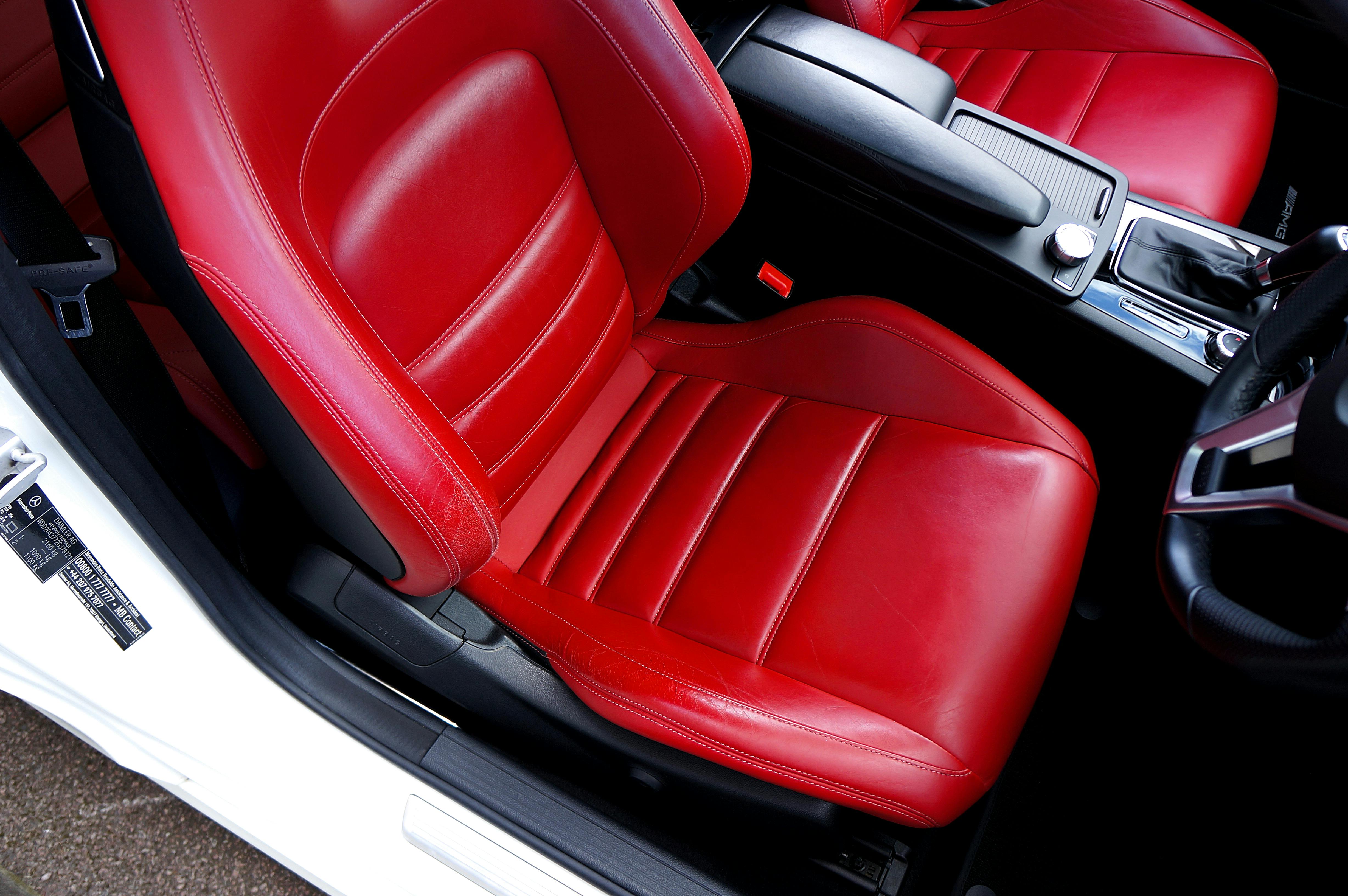 Red, Leather Seat in Car · Free Stock Photo