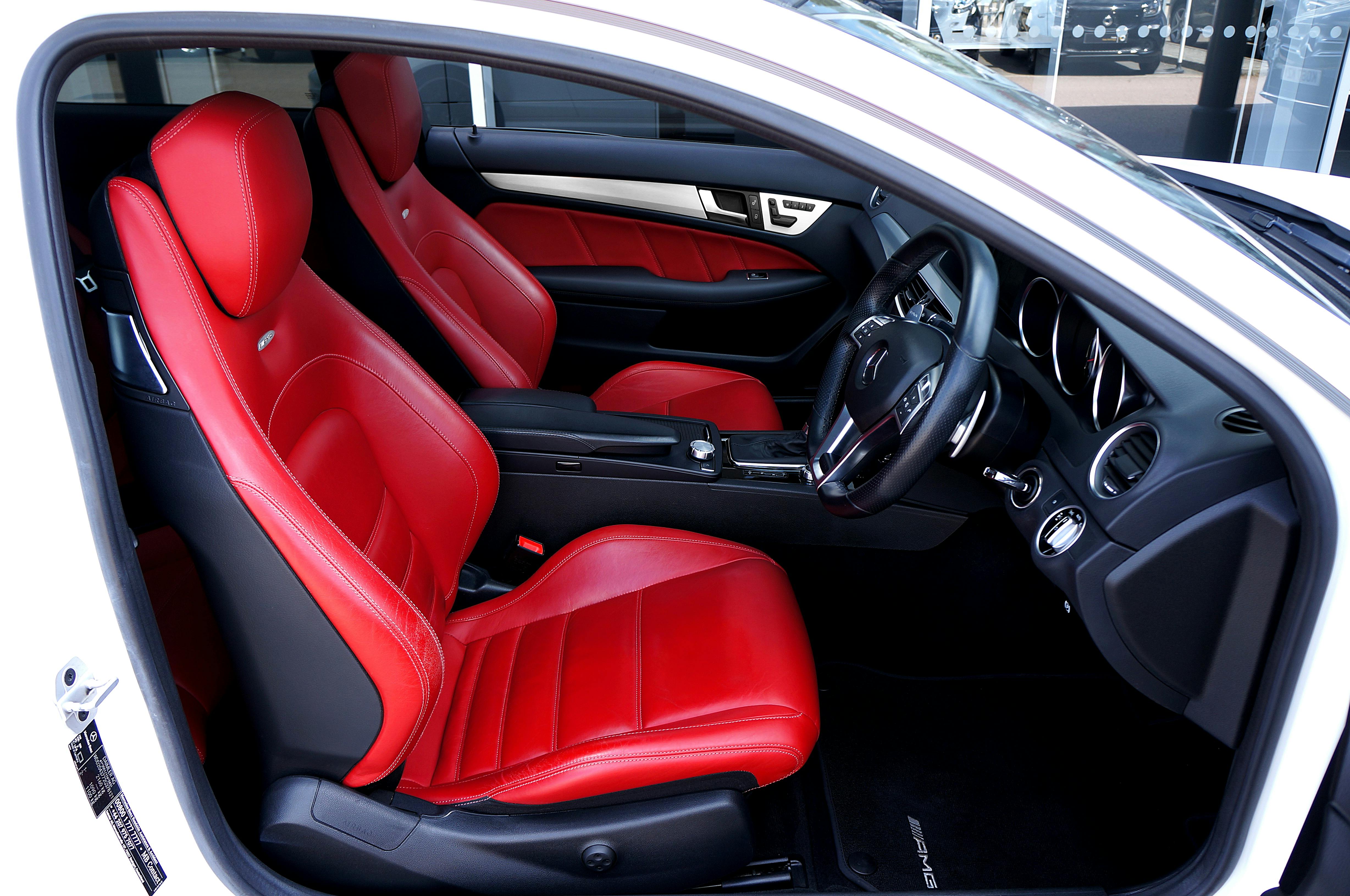 Red, Leather Seats in Car · Free Stock Photo