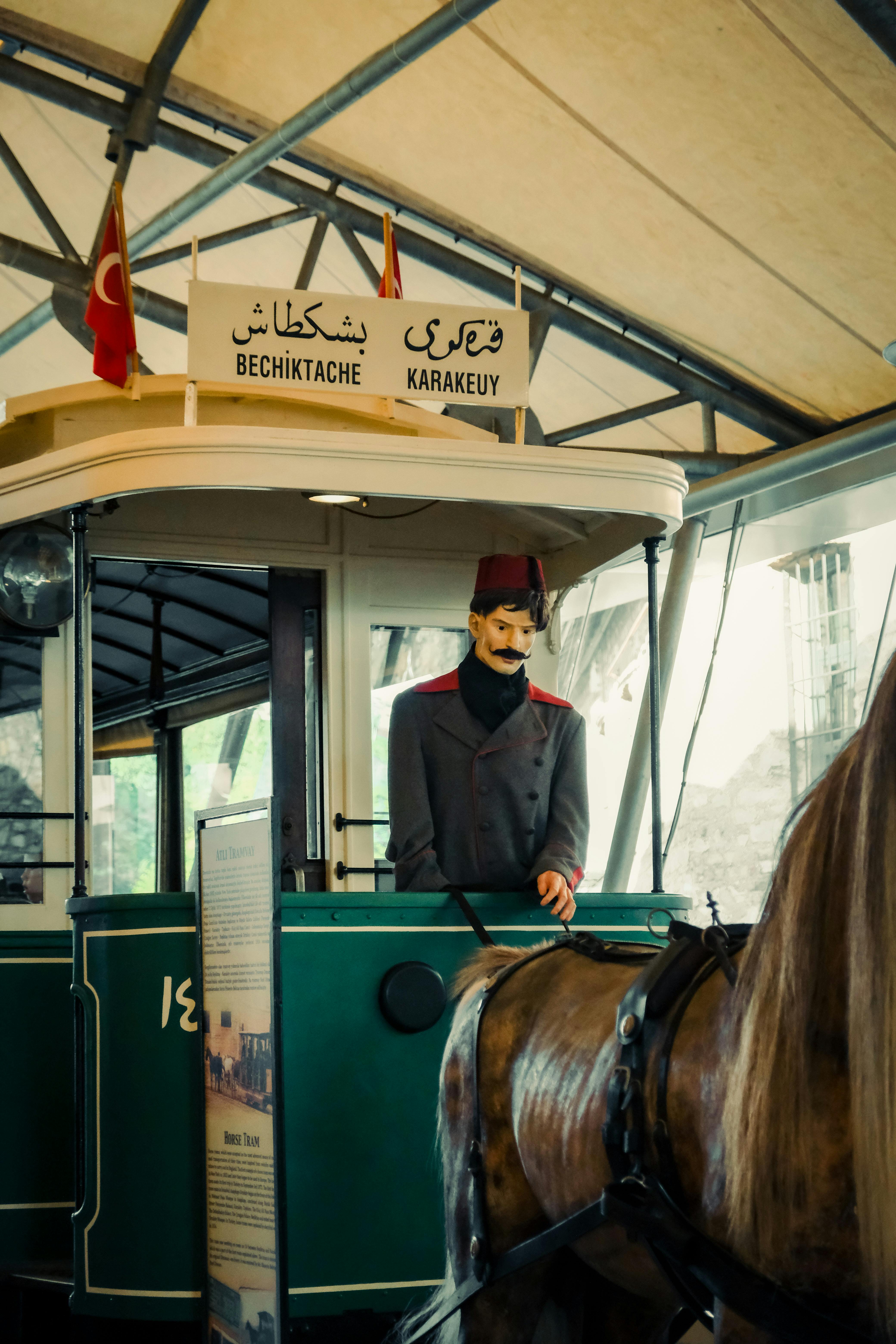 Turkish Horse Tram with a Coachman Dummy in Museum · Free Stock Photo