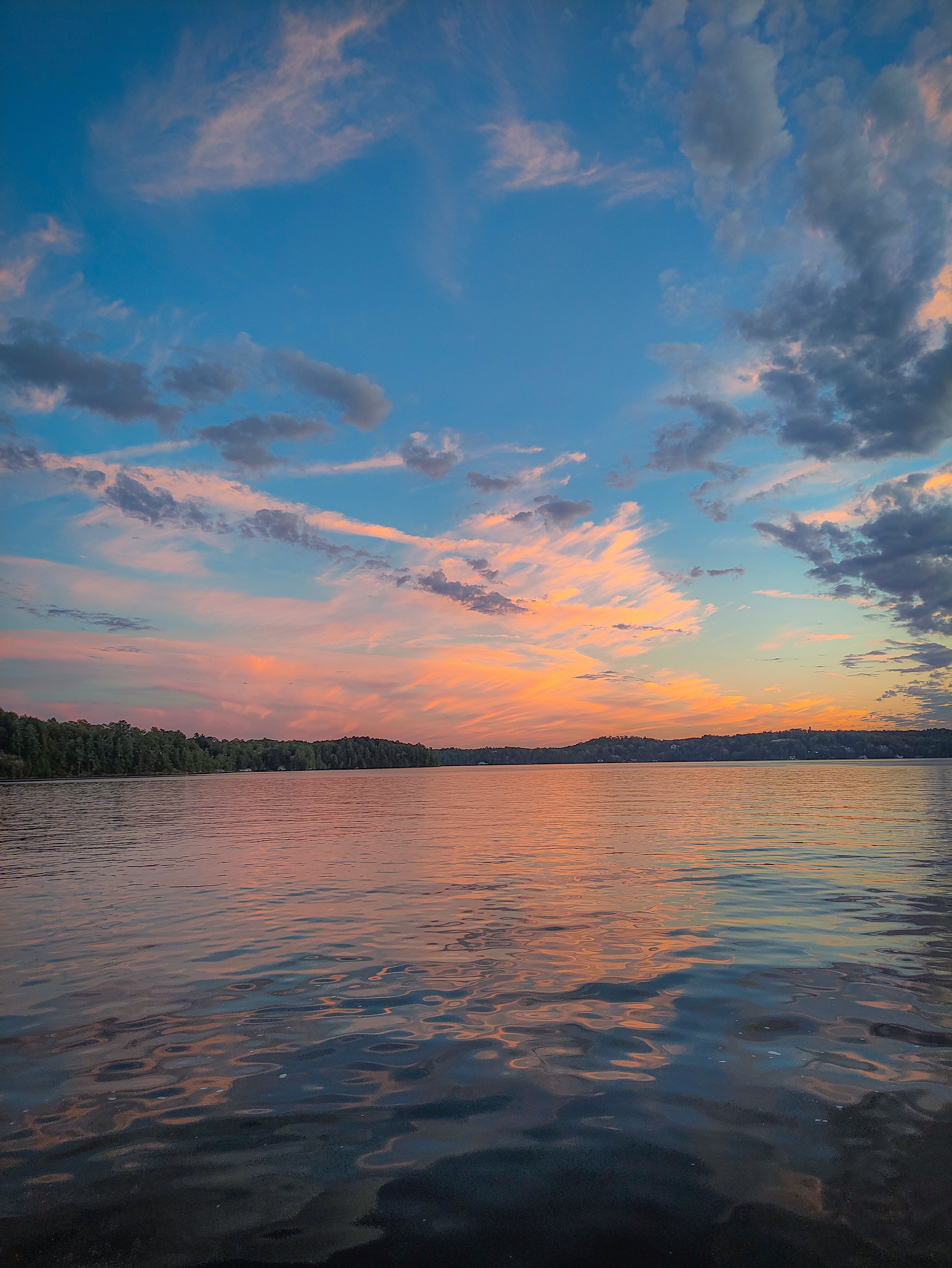 Sunset over a Body of Water · Free Stock Photo