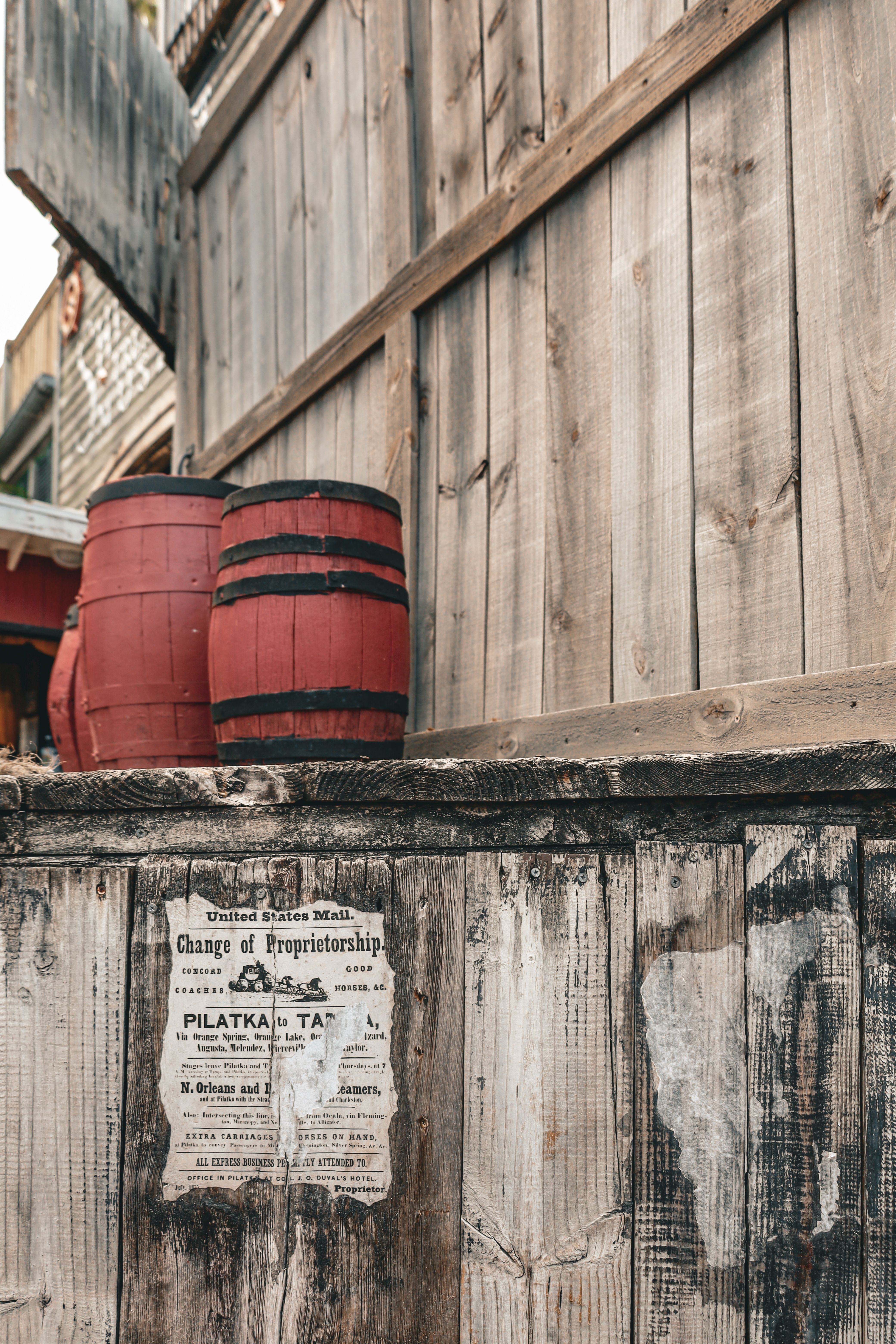 Barrels on a Wooden Surface · Free Stock Photo