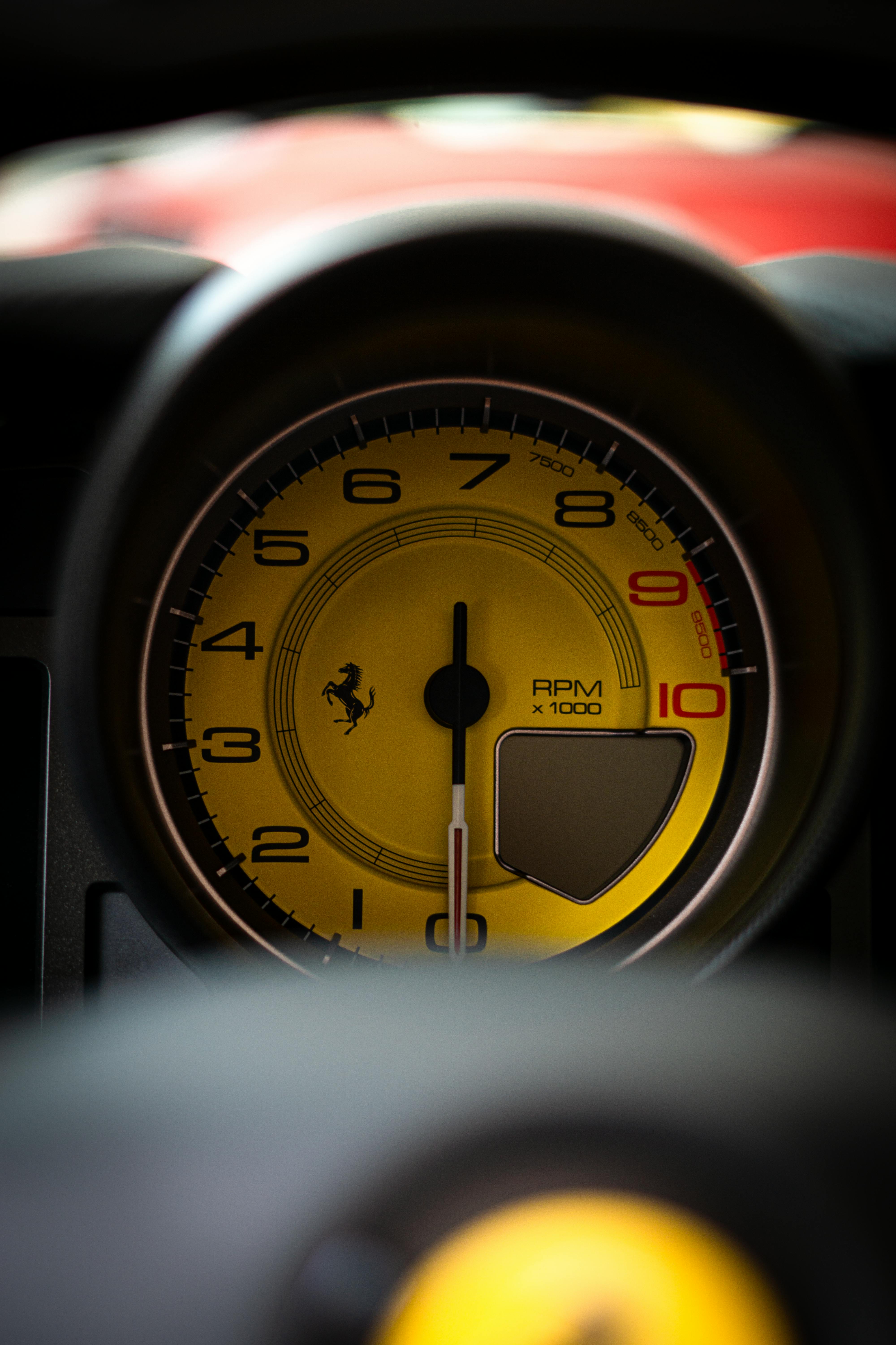 Tachometer with Brand Logo · Free Stock Photo