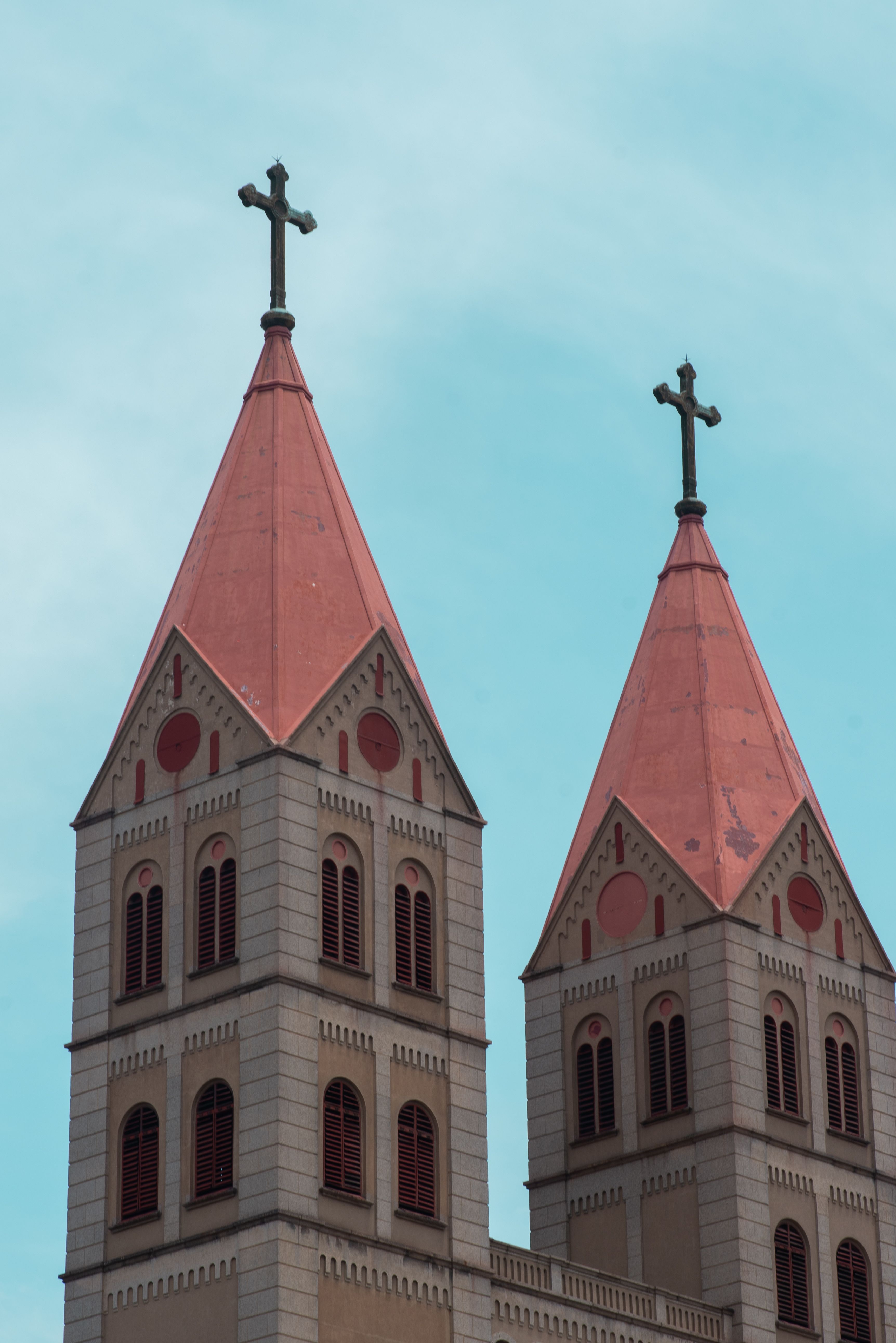 Towers of the St. Michaels Cathedral, Qingdao, China · Free Stock Photo