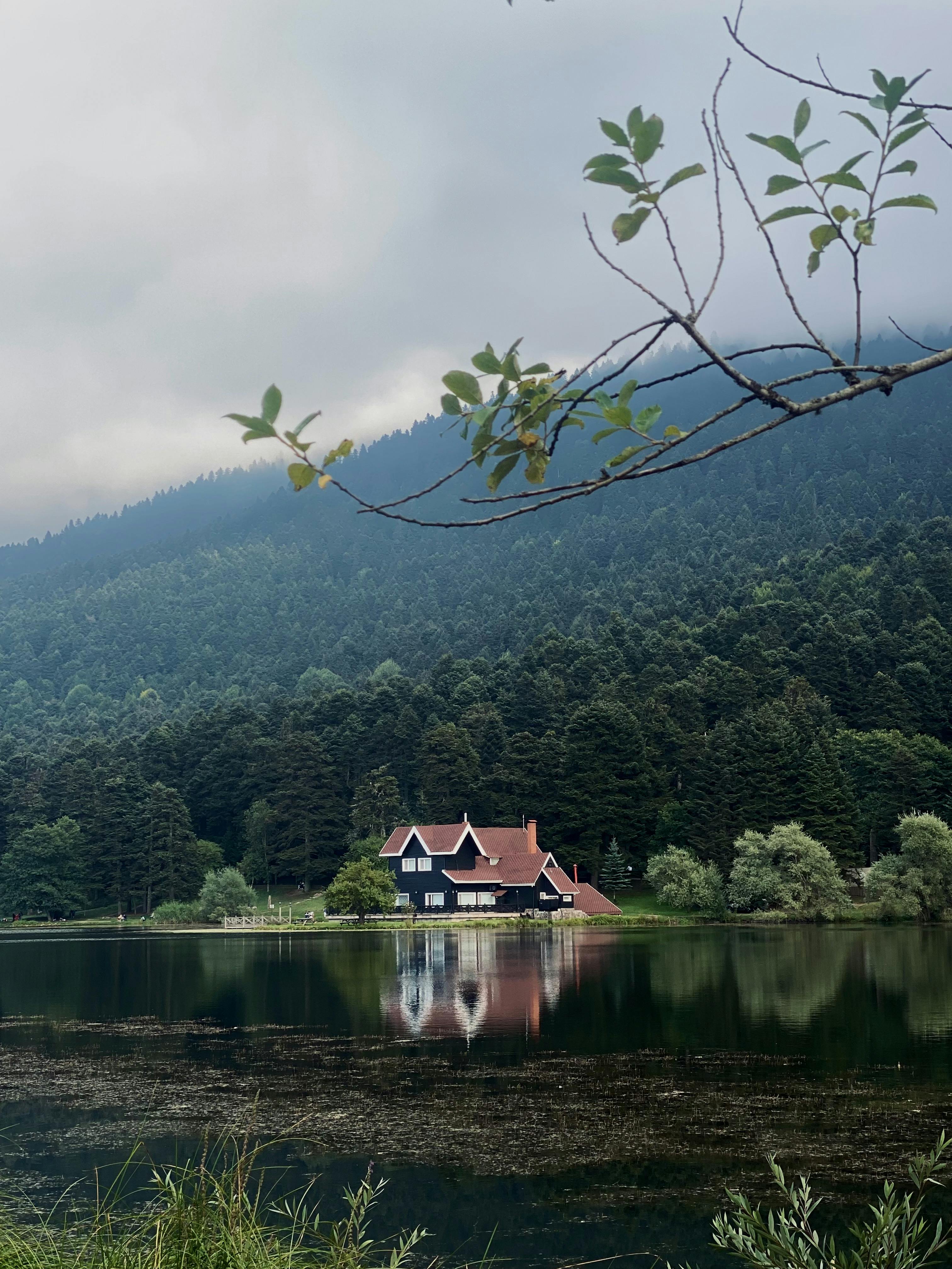 Wooden Chalet on a Lake Shore in Golcuk Nature Park, Turkey · Free ...