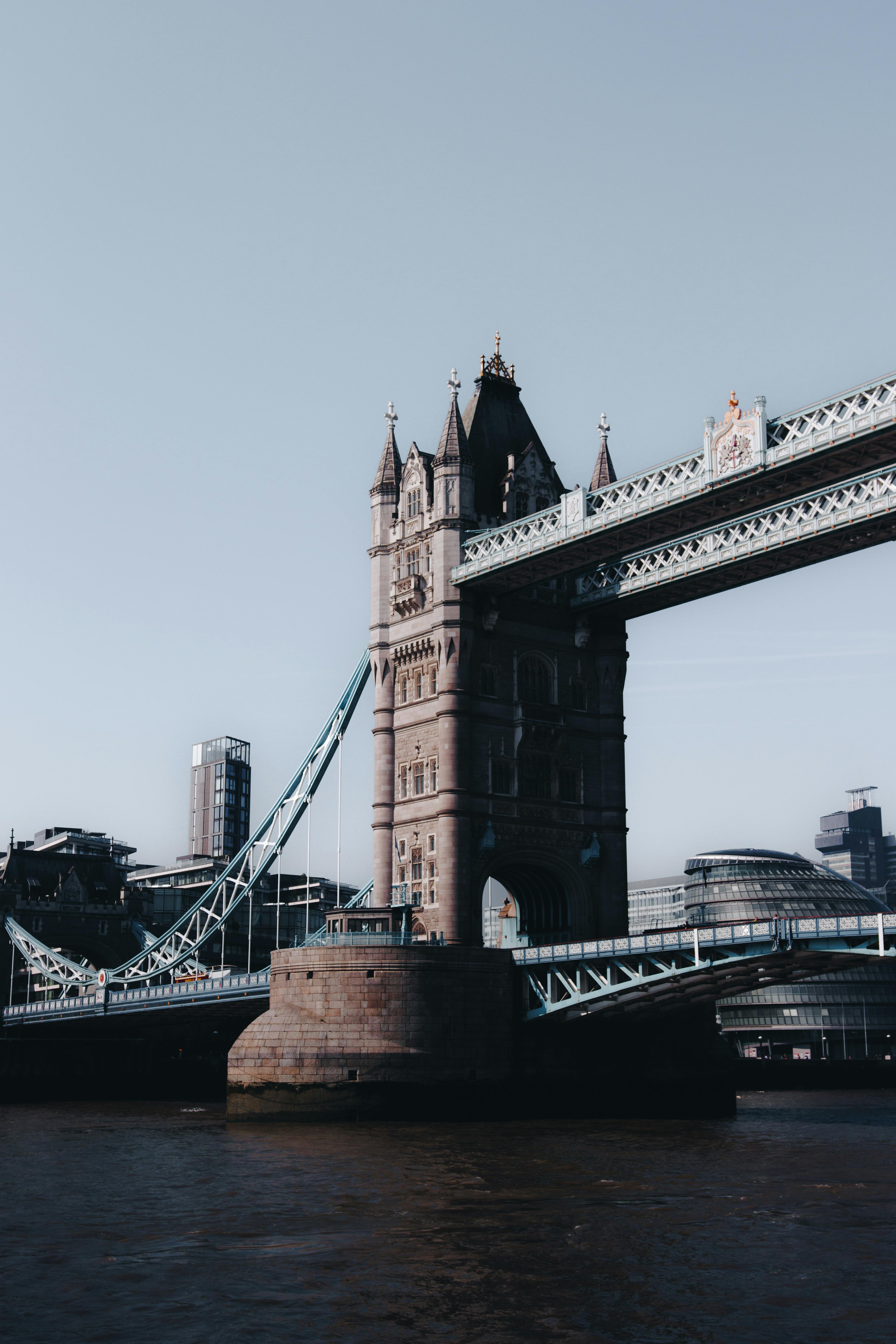 Aerial view of iconic Tower Bridge in London · Free Stock Photo