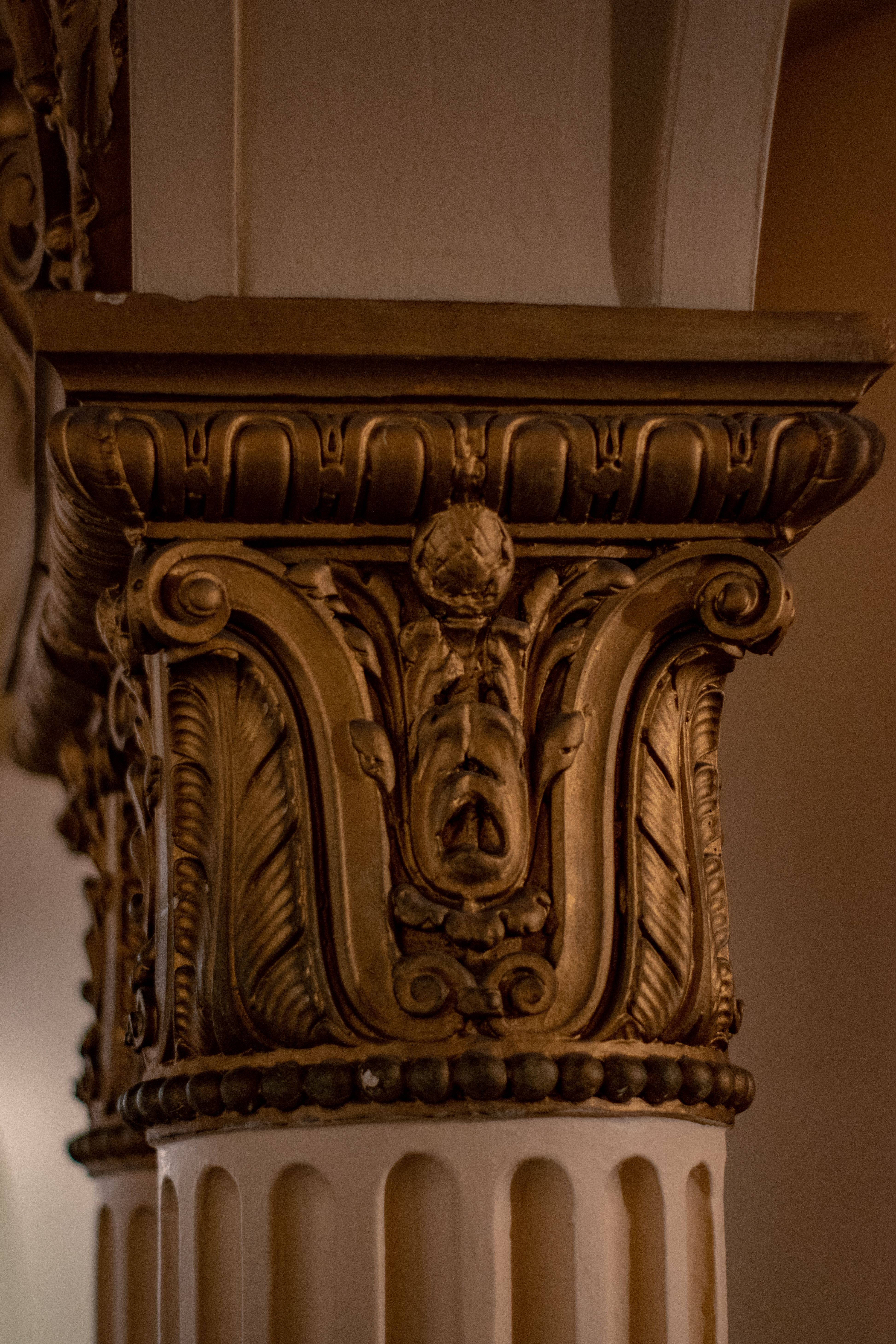 Golden Ornate Capital of Column · Free Stock Photo