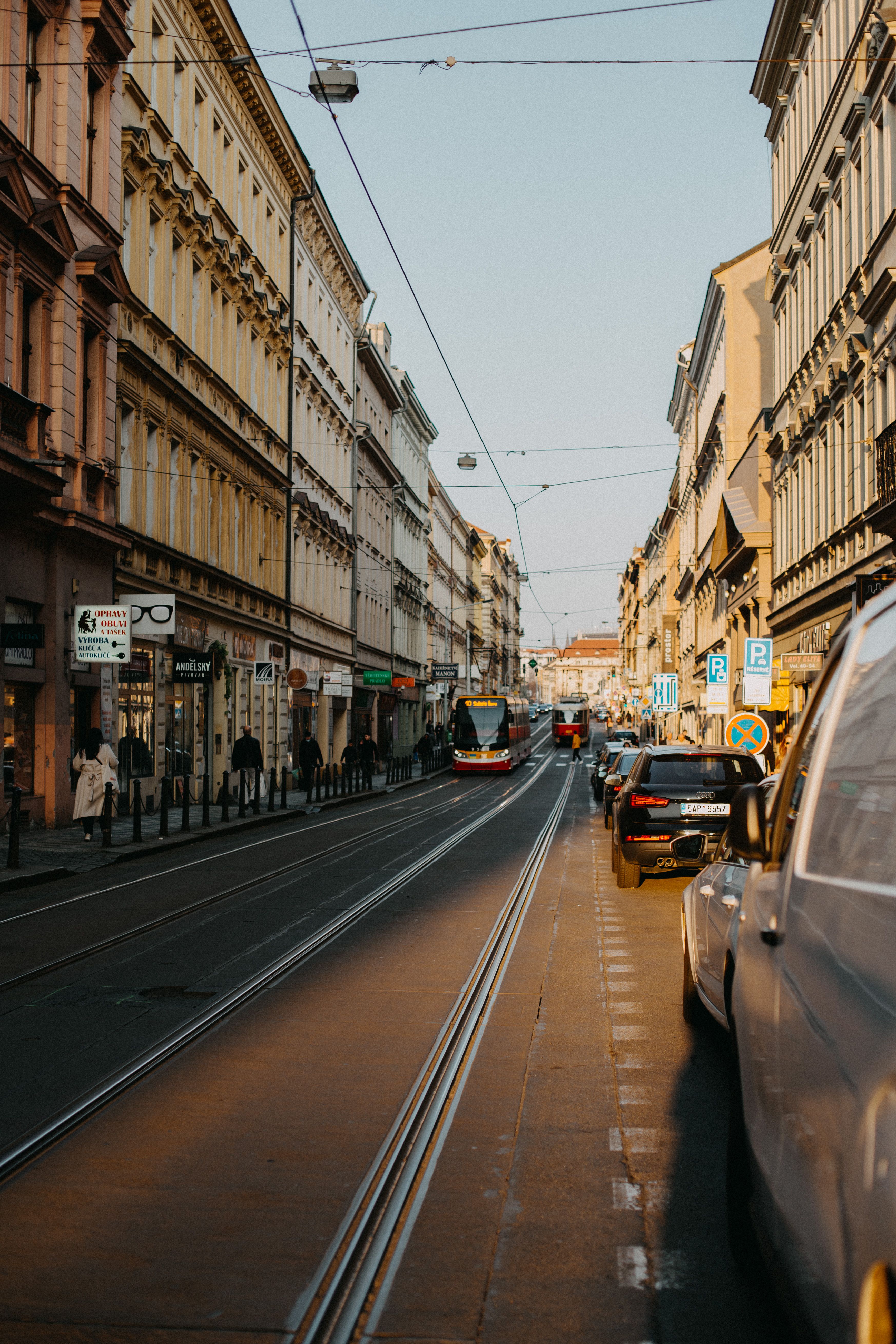 Street with Tram Track · Free Stock Photo