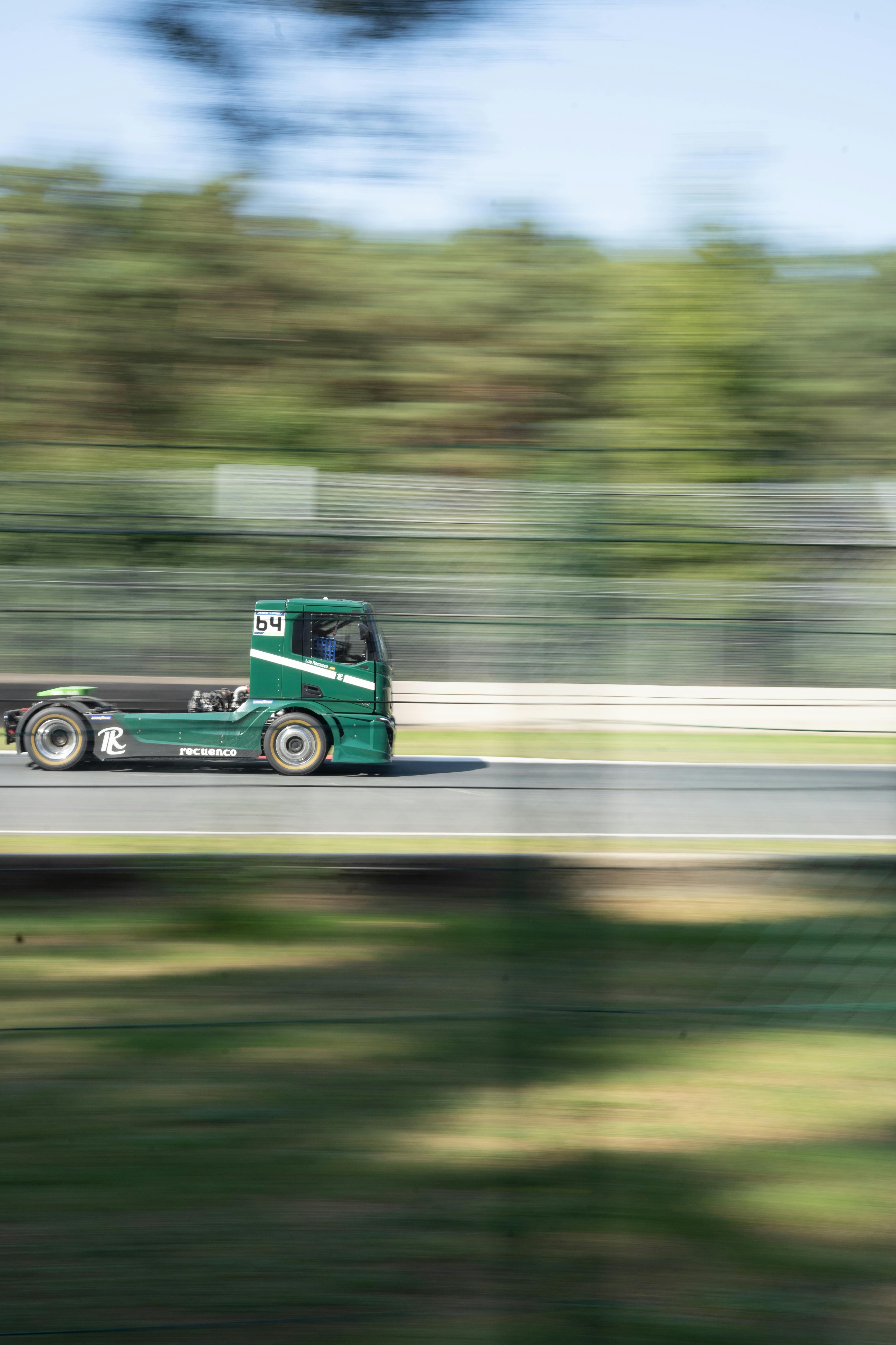 Green Racing Truck · Free Stock Photo