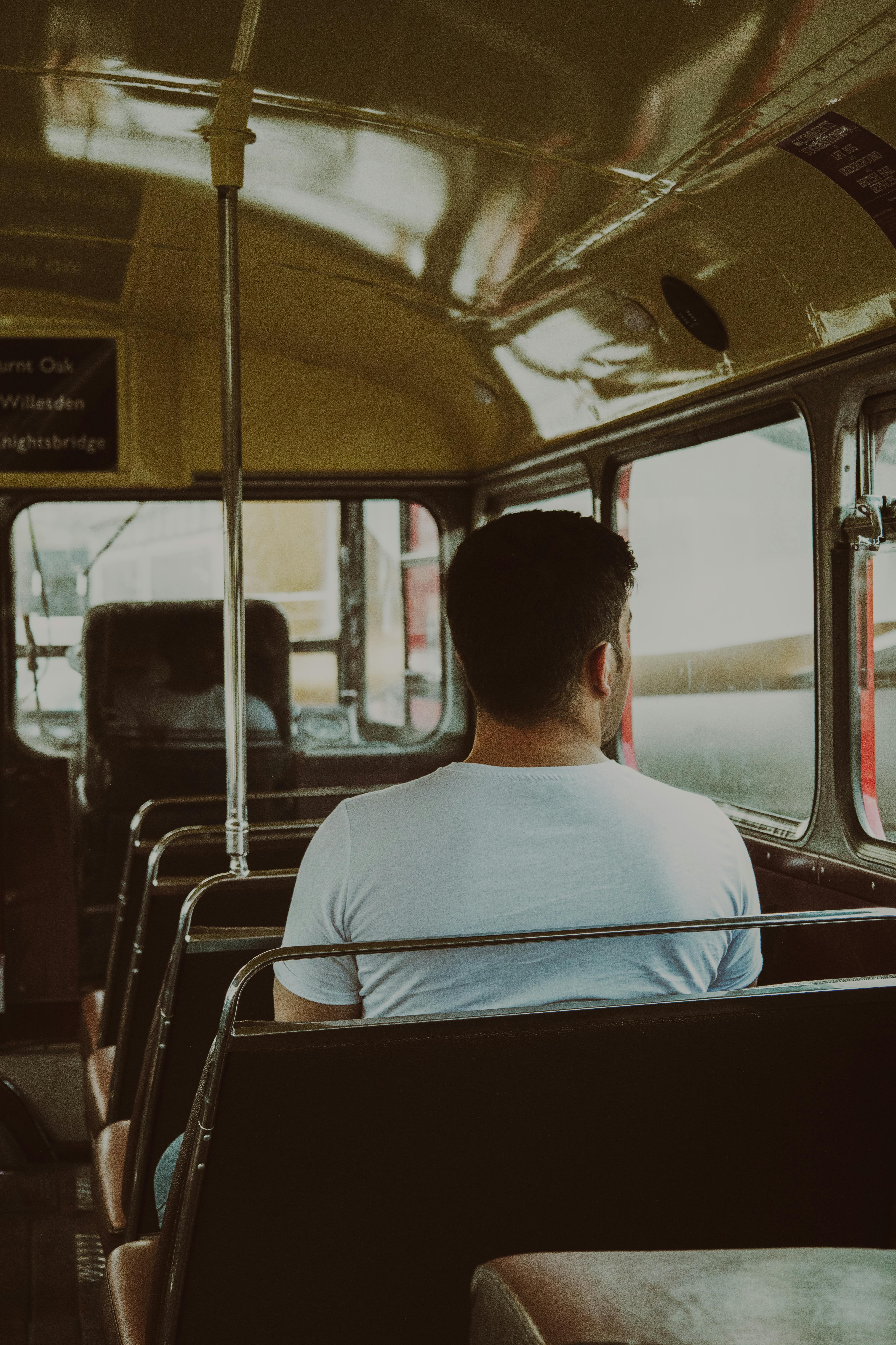 Man Travelling in Bus · Free Stock Photo