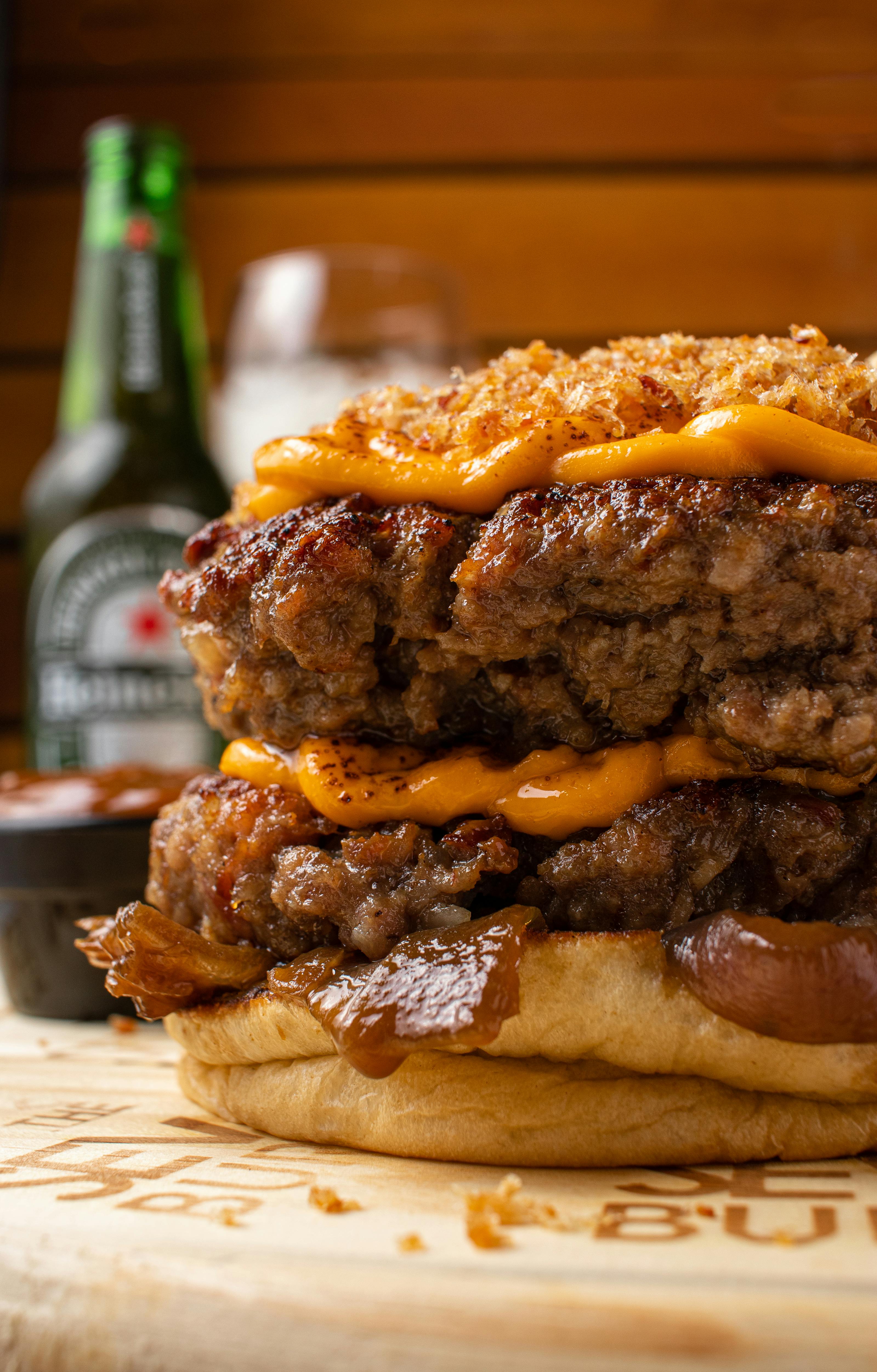 Bread Slice With Burger · Free Stock Photo