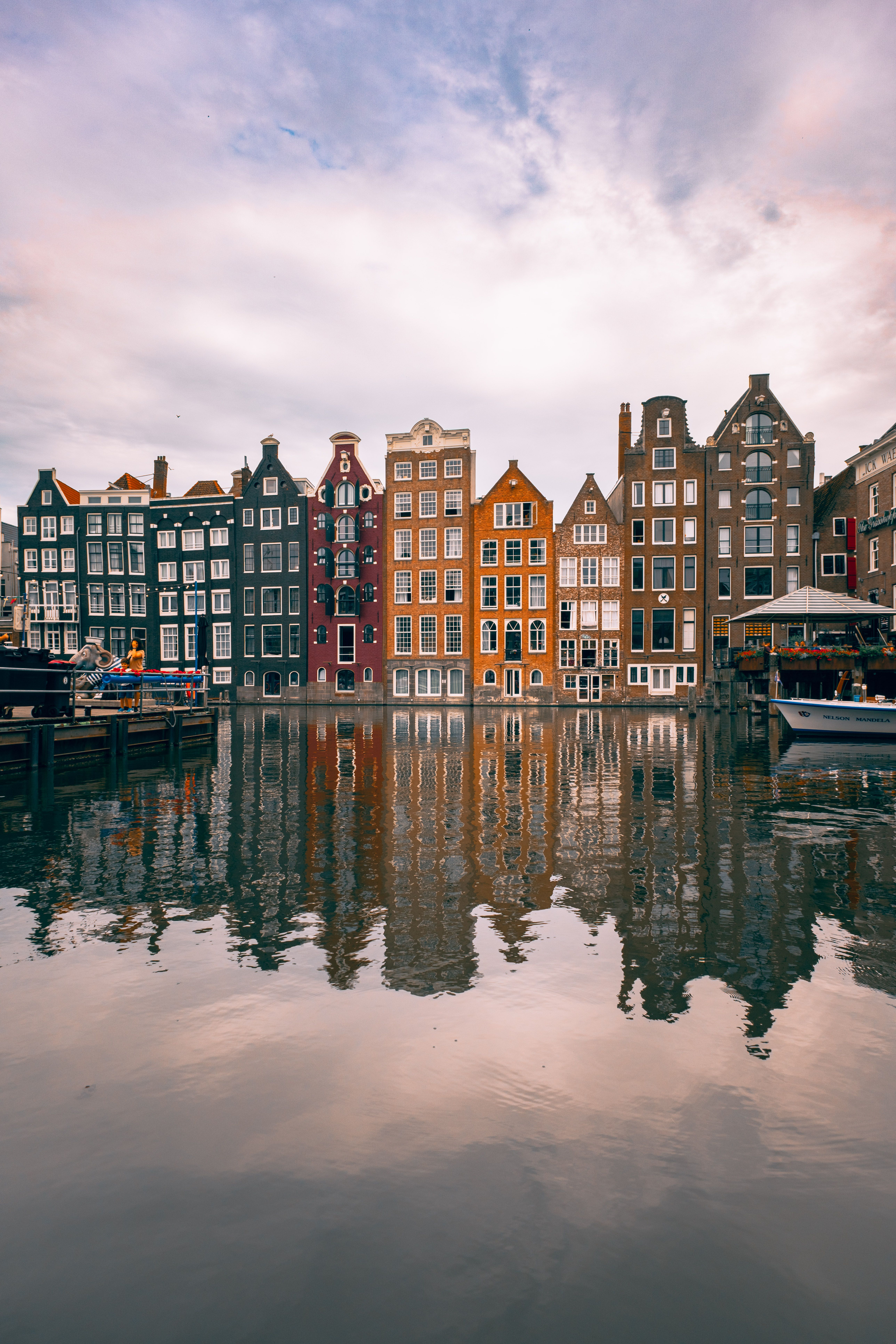 Colorful Houses by Canal in Amsterdam, Netherlands · Free Stock Photo